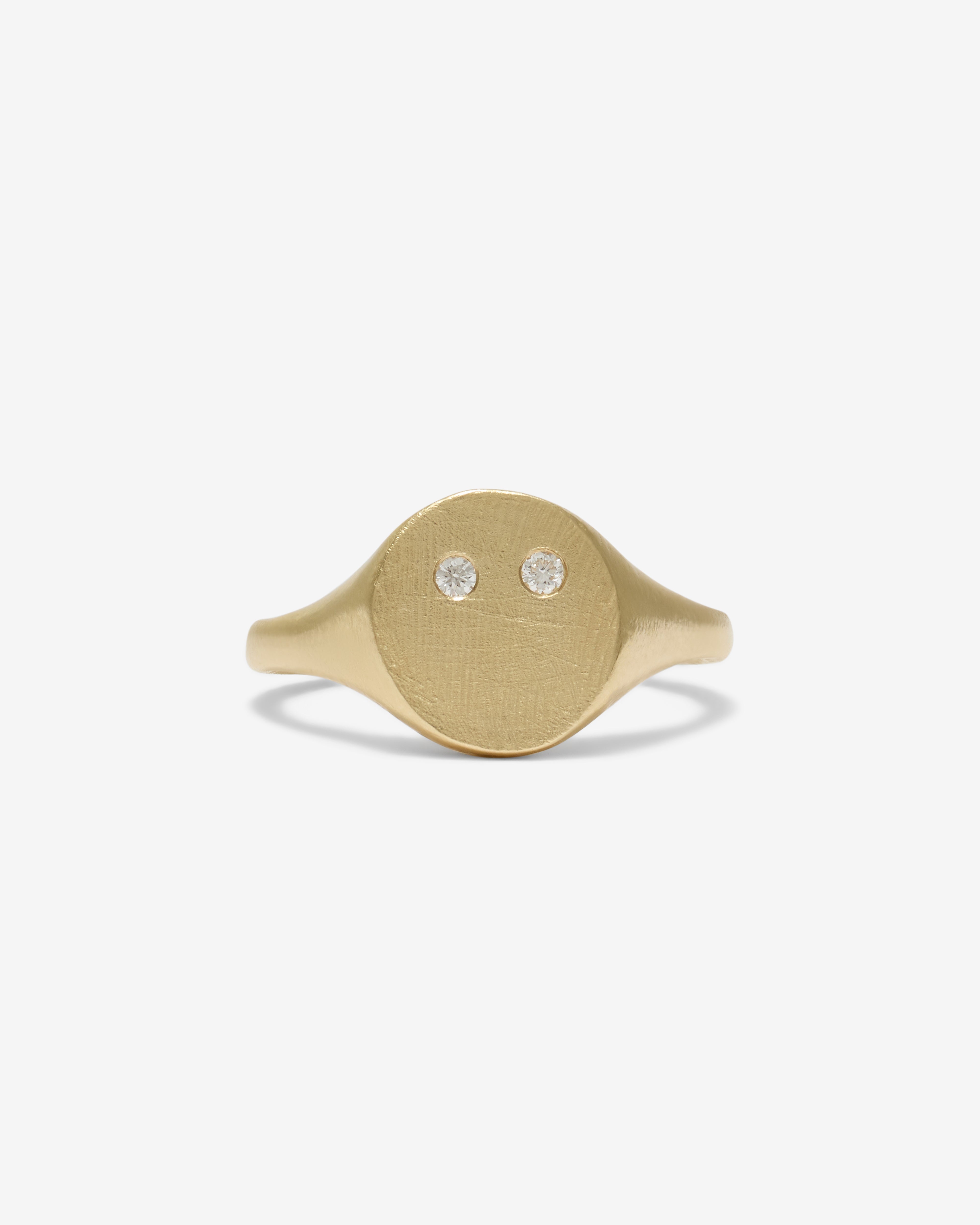 Seb Brown White Mini Signet Ring Gold Dsml E Shop