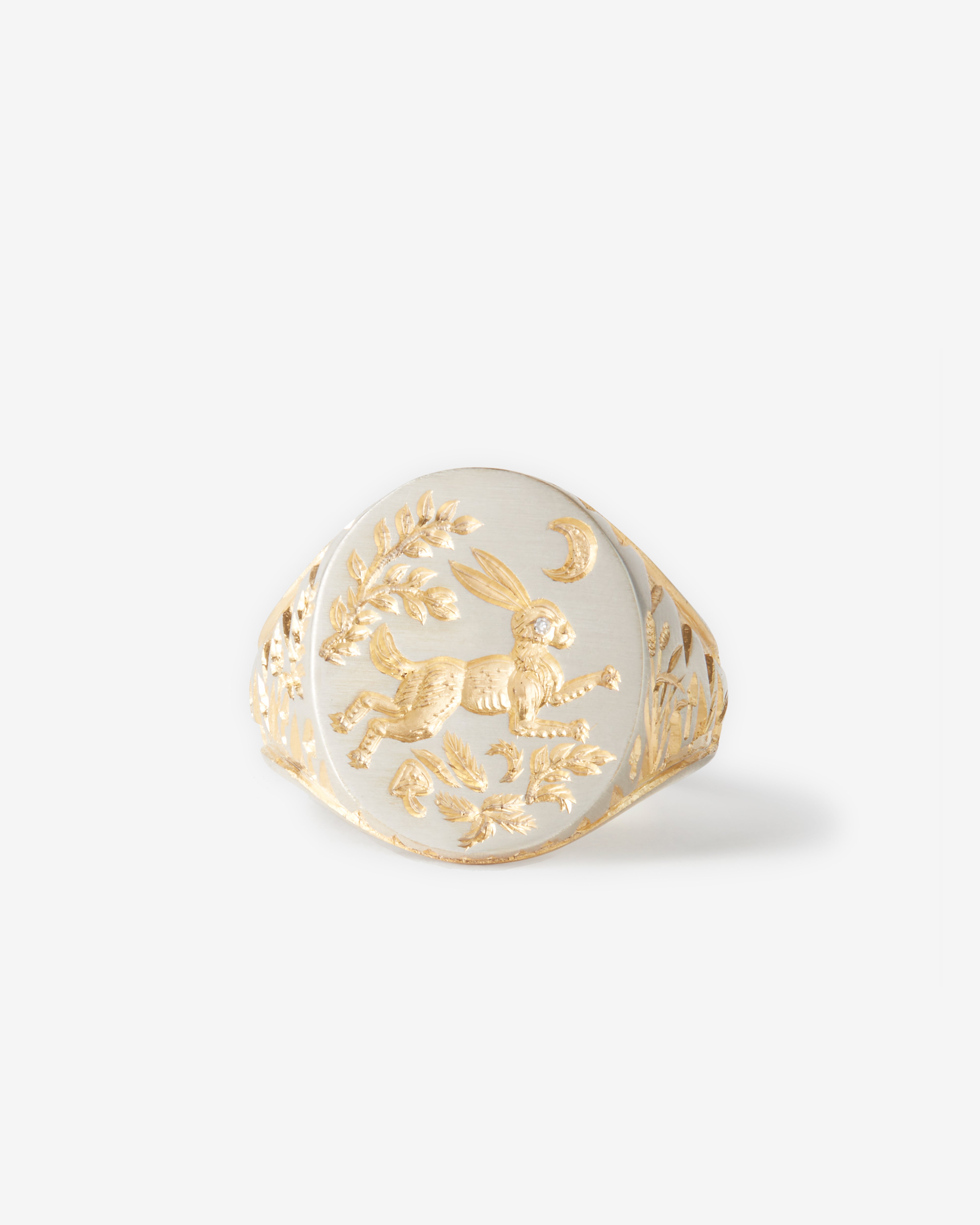 Castro: Hare And Trap Ring (Silver/Yellow Gold) | DSML E-SHOP