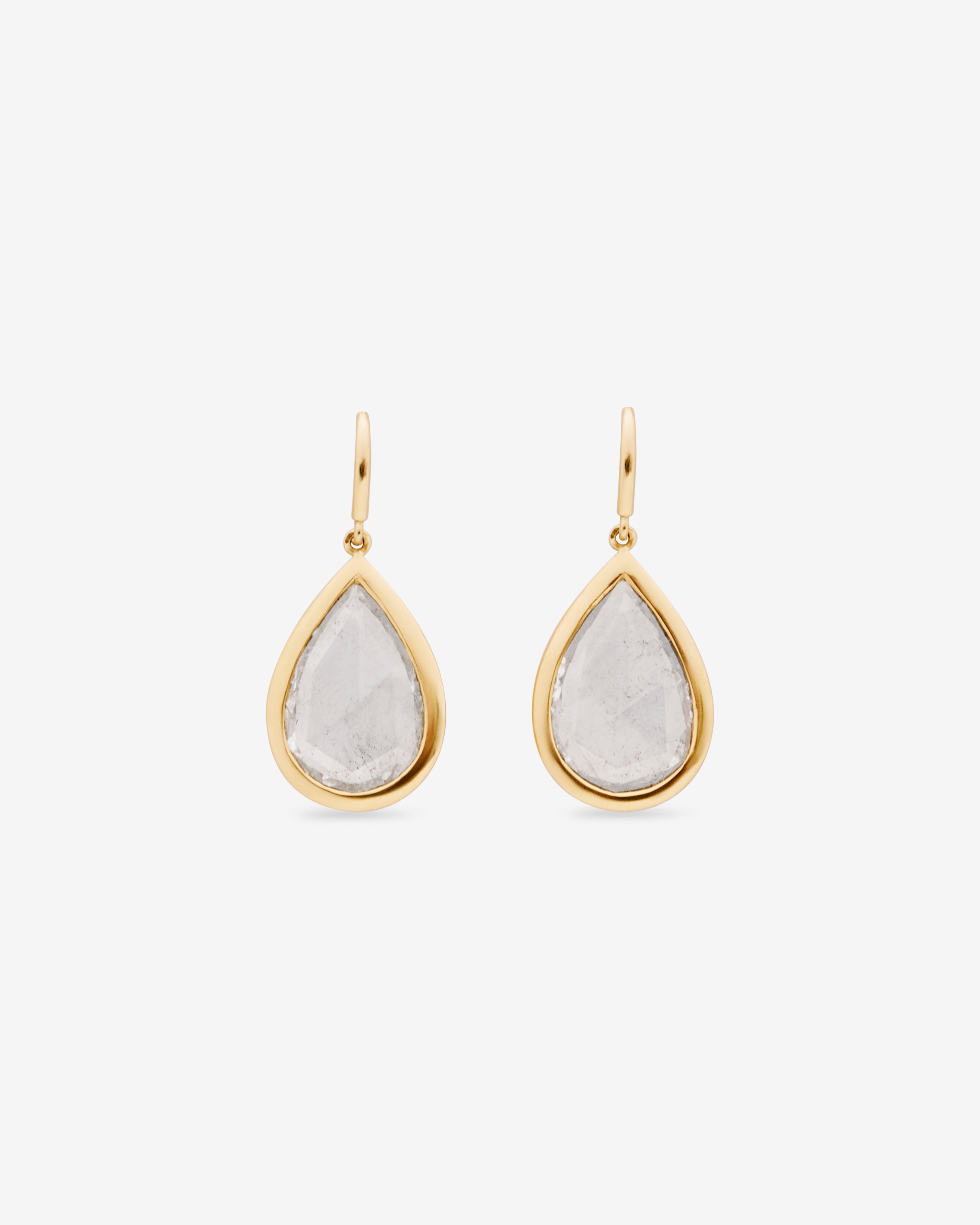 William Welstead: Women’s Indian Pear Diamond Earrings (Yellow Gold ...