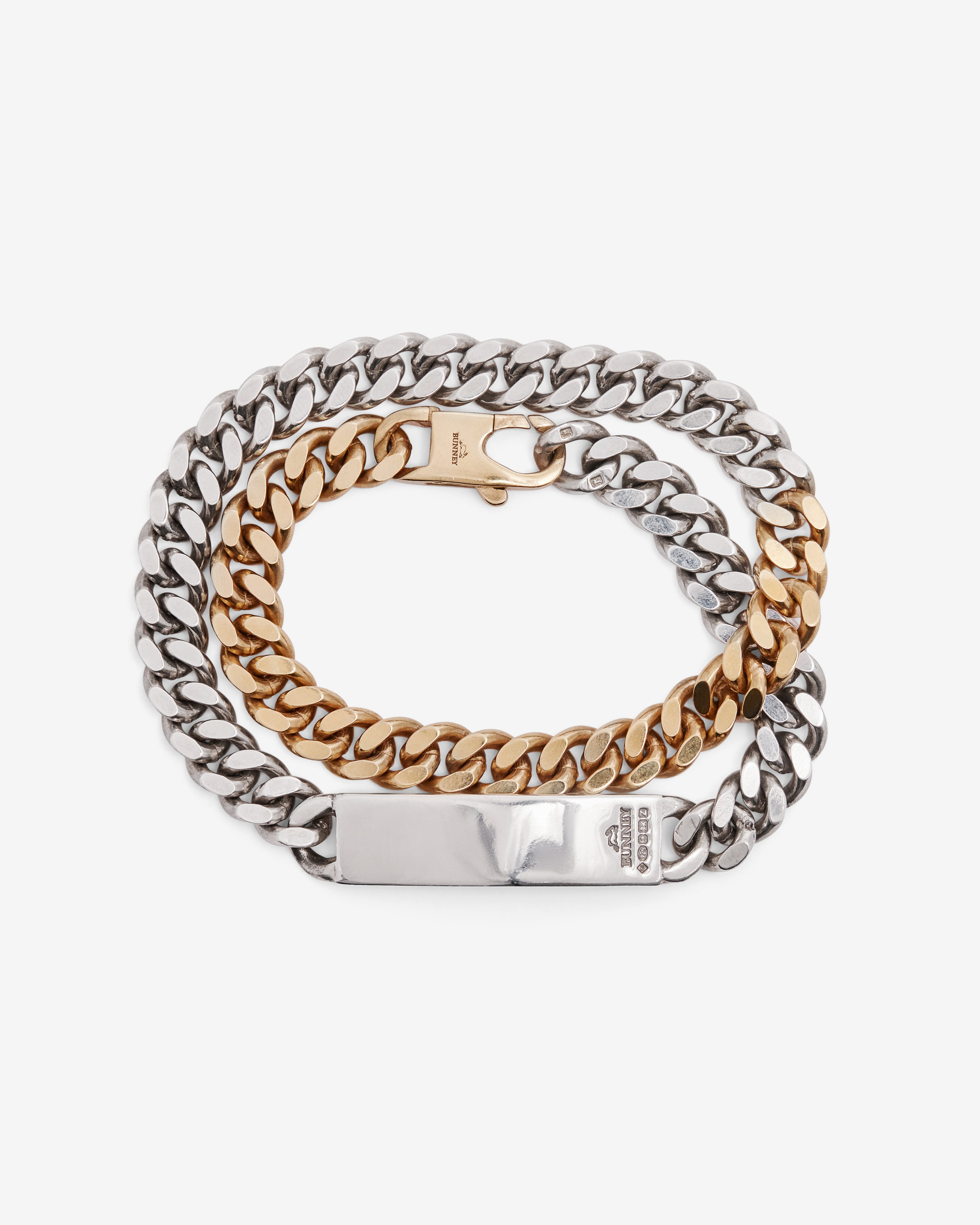 Bunney: Double Tour Id Chain Gold (Silver/Yellow Gold) | DSML E-SHOP