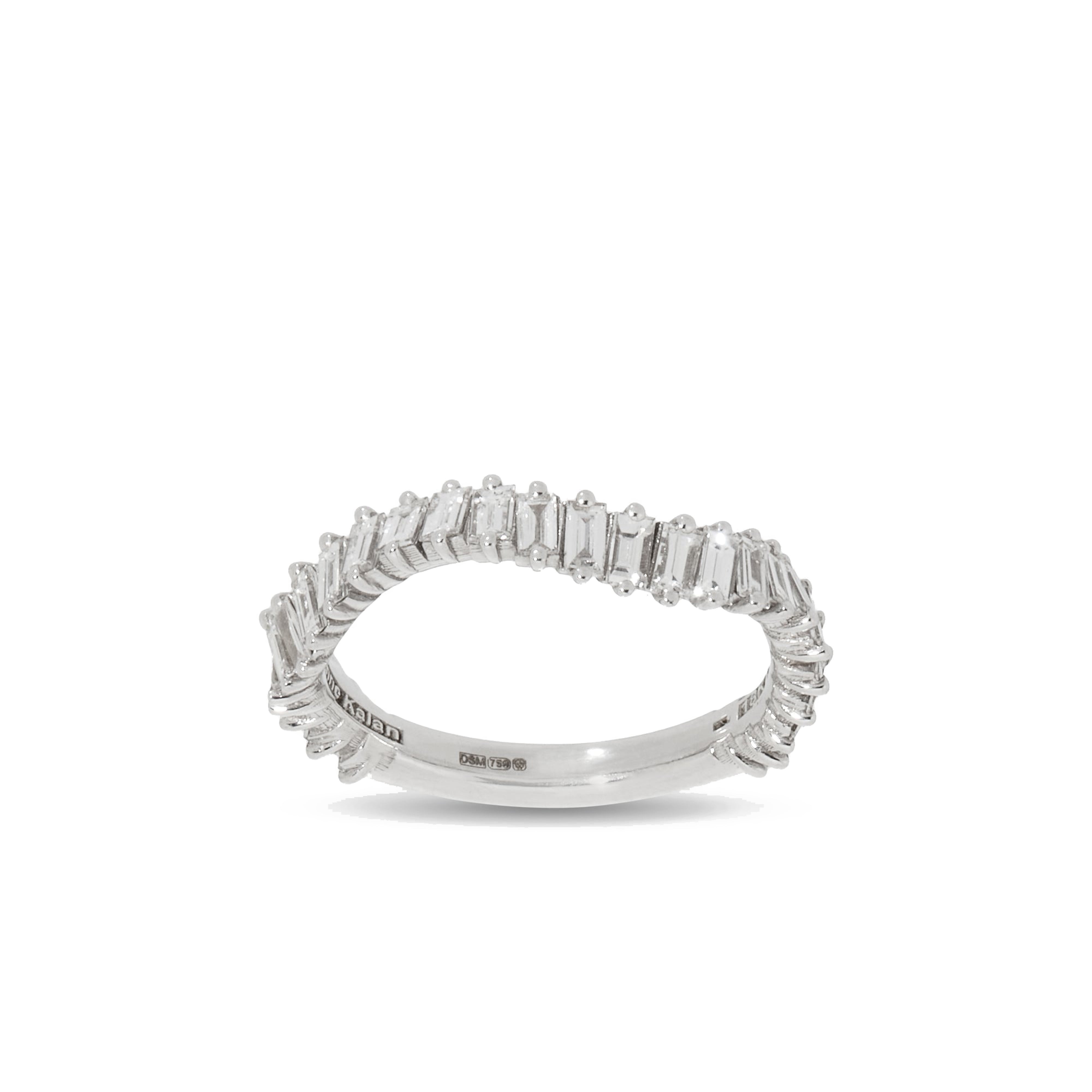 Suzanne Kalan: White Gold & Diamond Wave Ring | Dover Street Market London