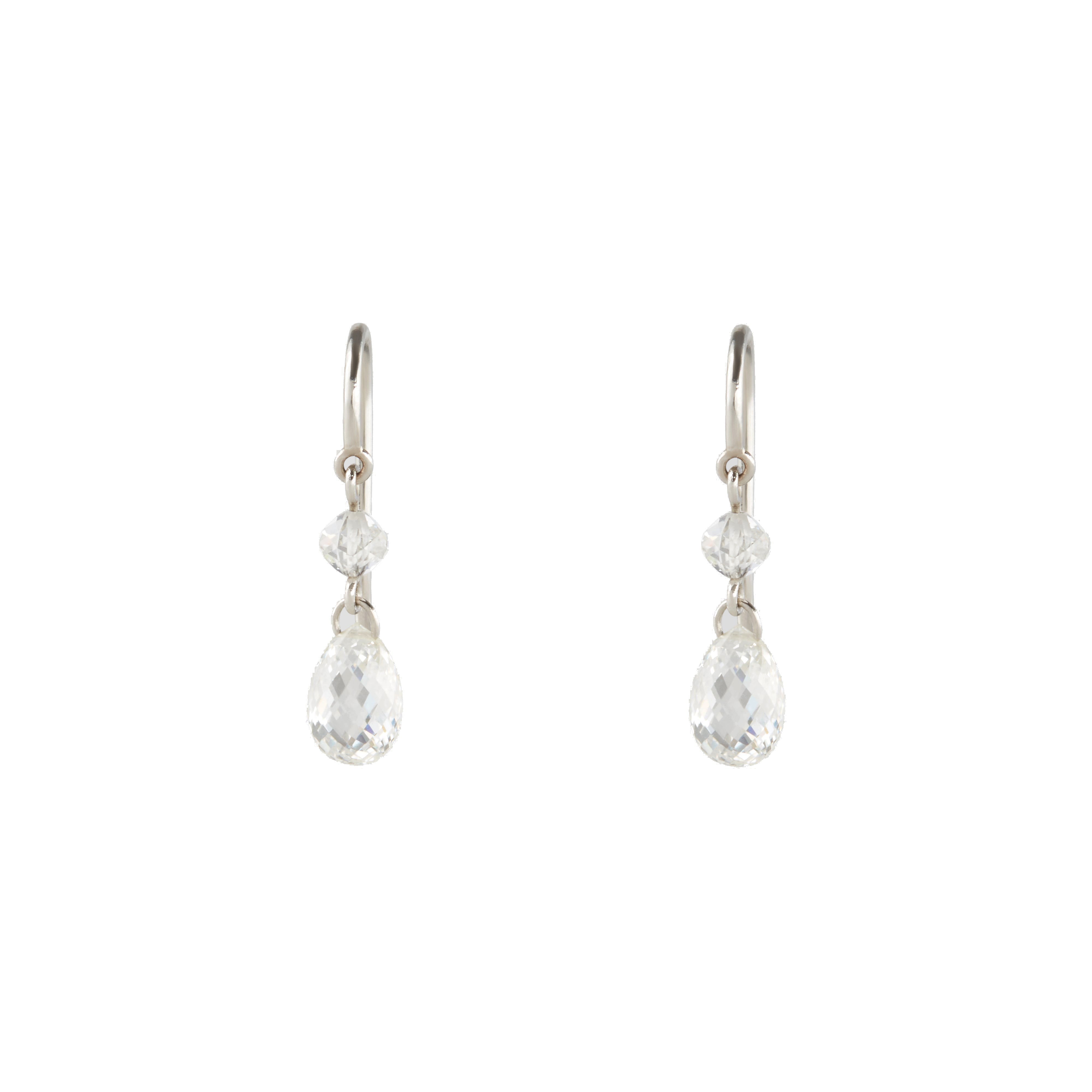 William Welstead: Diamond Drop Earrings in Platinum | DSML E-SHOP