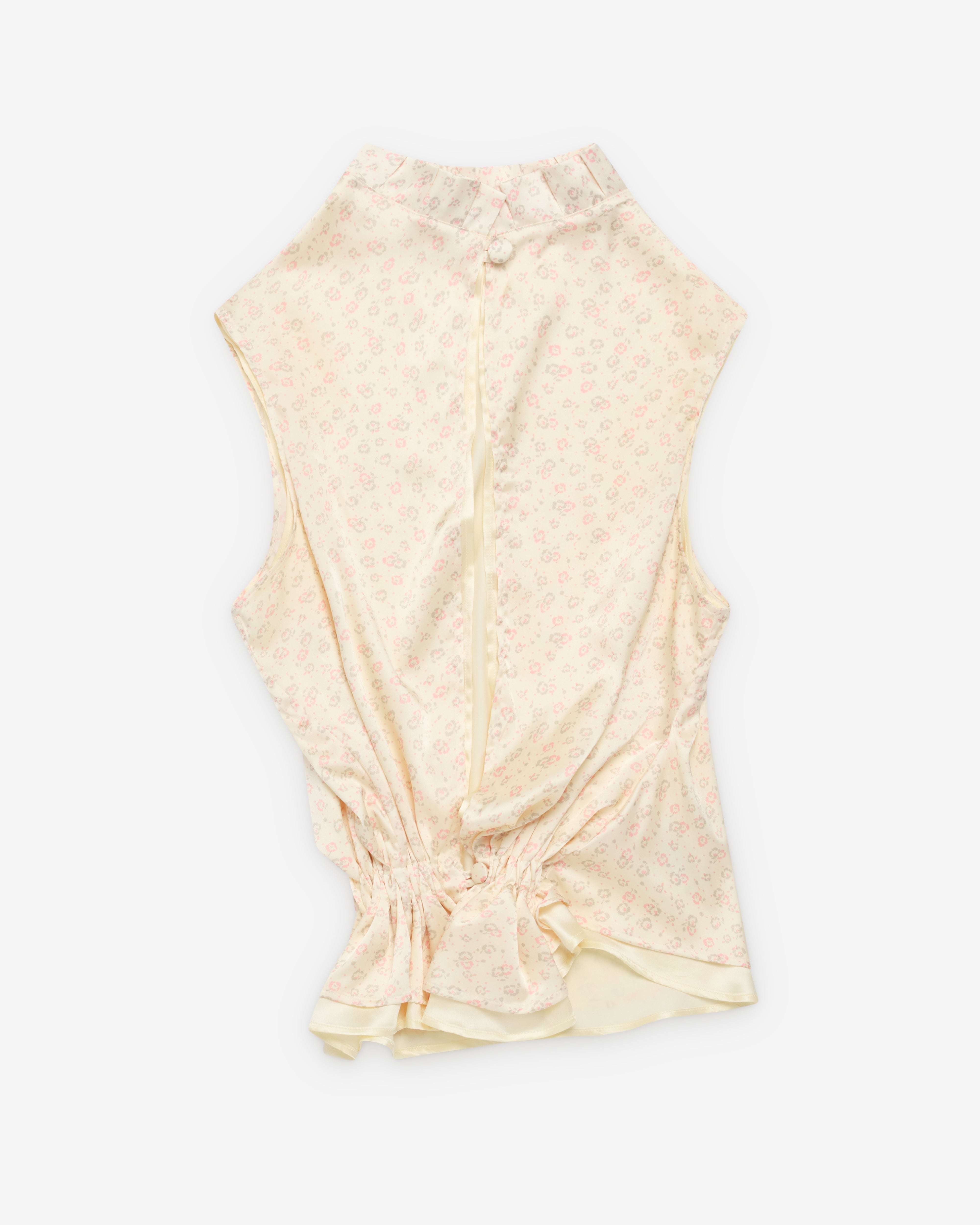 August Barron: Women's Twisted Blouse (Cream/Coral/Floral) | Dover ...