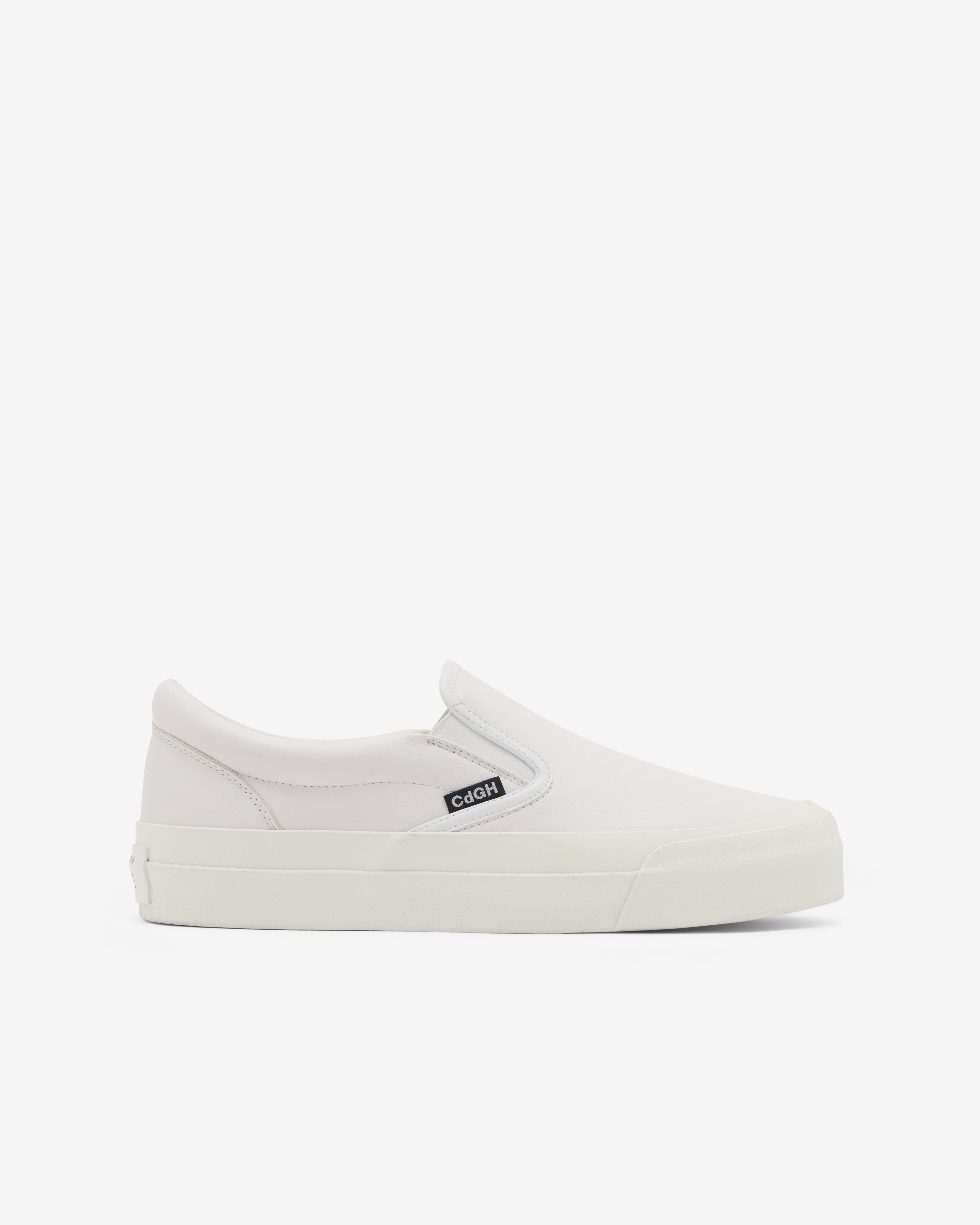 CDG Homme: Men's Slip On Shoes (White) | Dover Street Market London