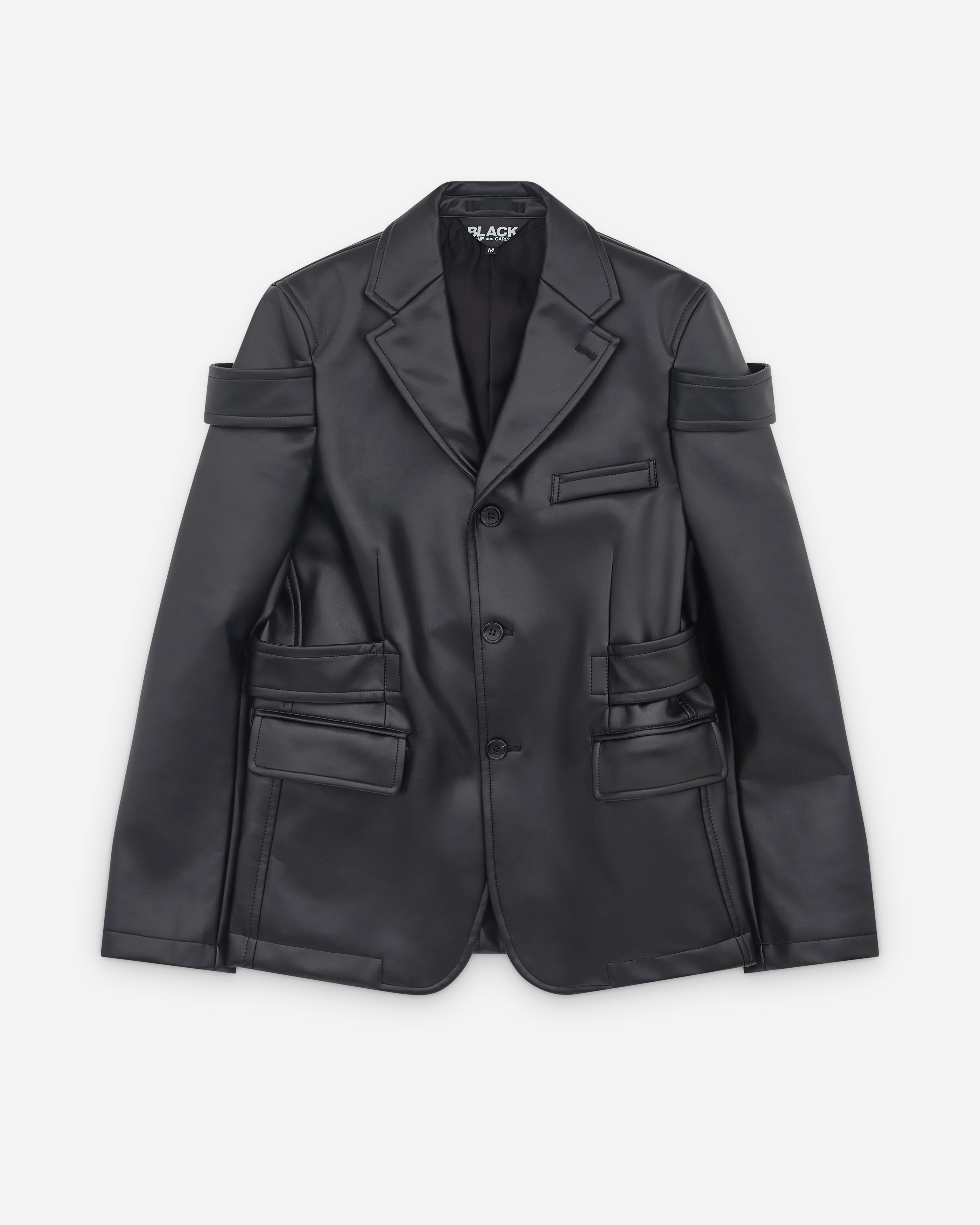Black Comme des Garçons: Double Buckle Blazer (Black) | DSML E-SHOP