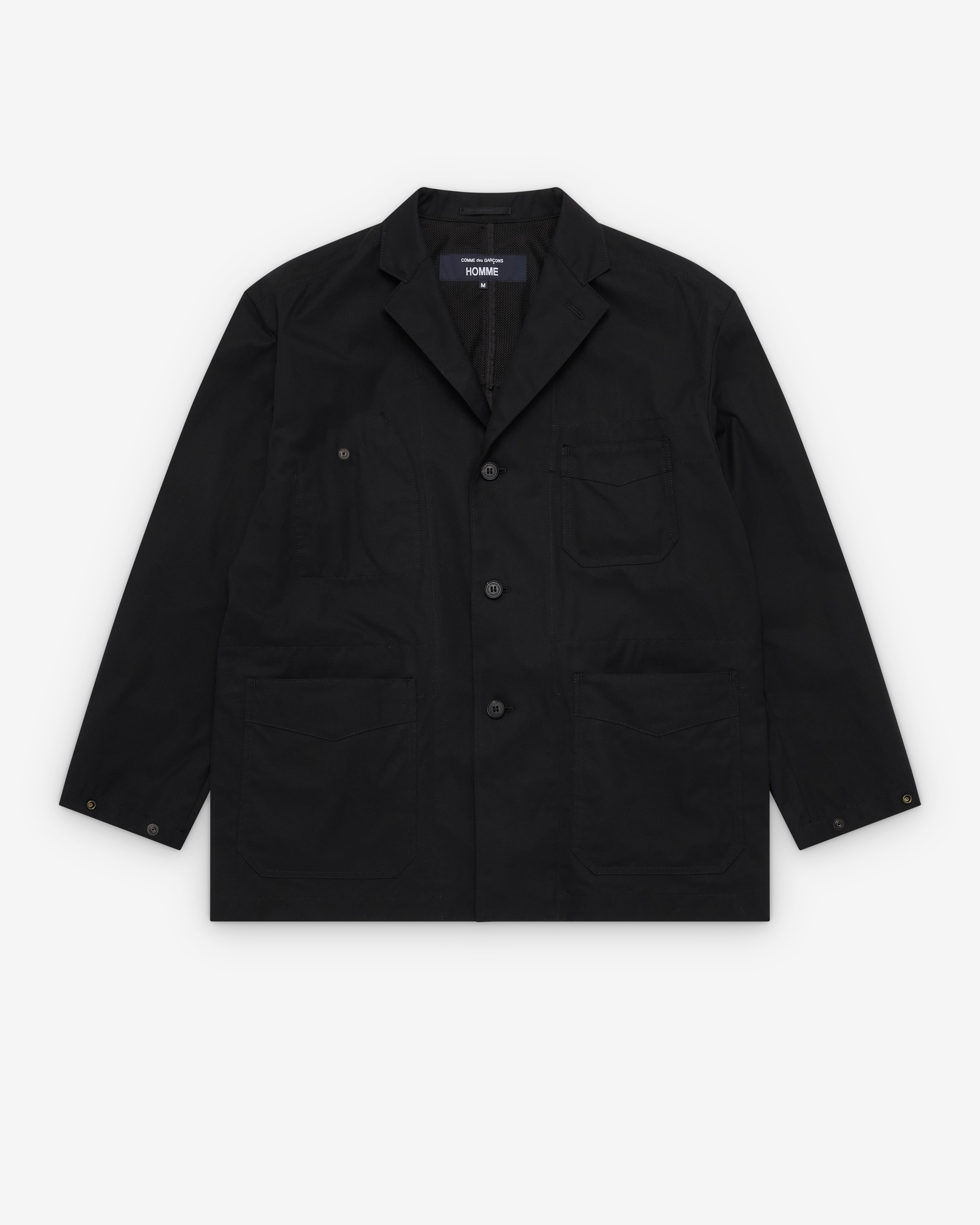 CDG Homme: Men's Utility Jacket (Black) | Dover Street Market London