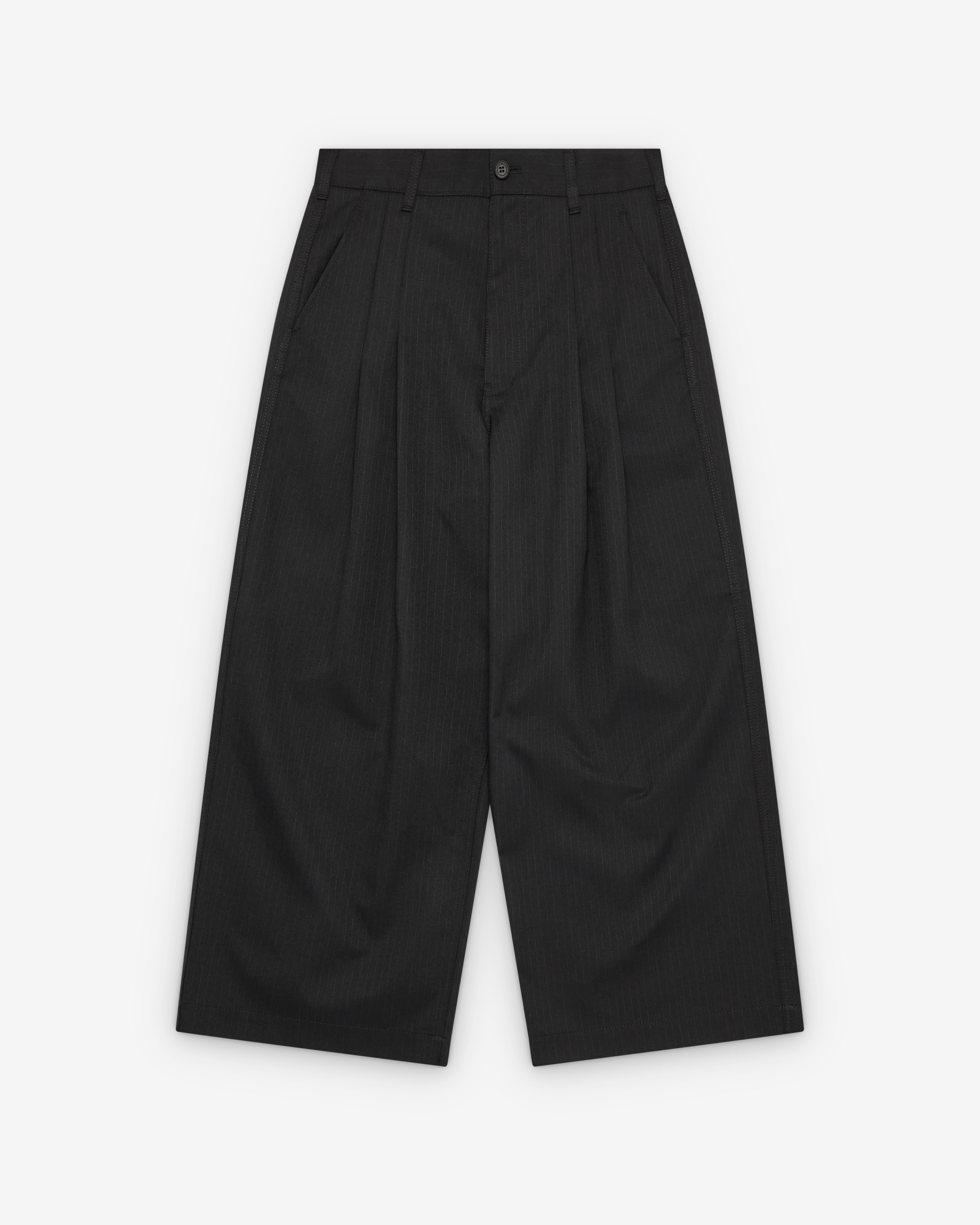 CDG Homme: Men's Pleated Pin Stripe Pants (Black) | Dover Street Market ...