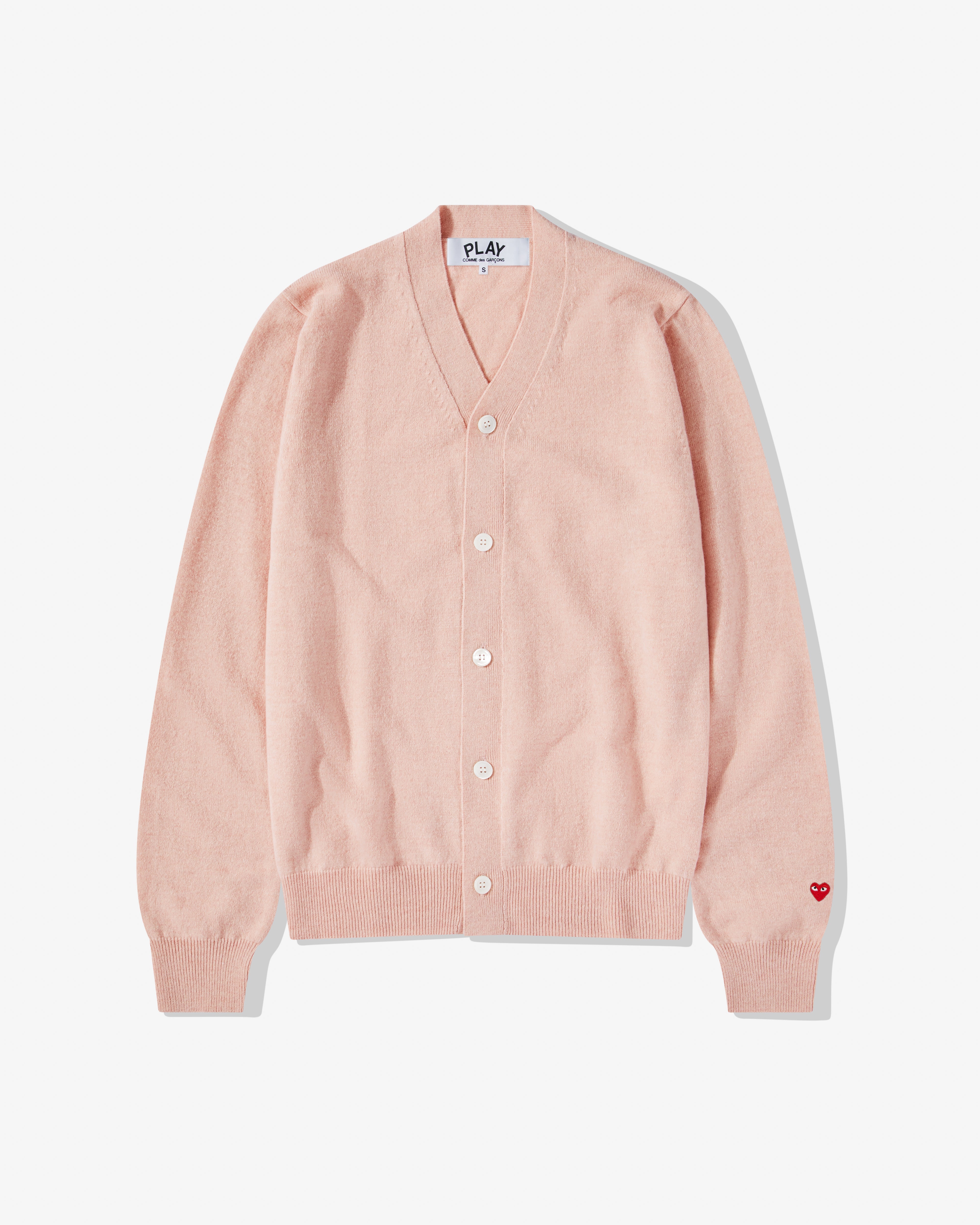 Play: Men’s Lambswool V Neck Cardigan (Pink) | DSML E-SHOP