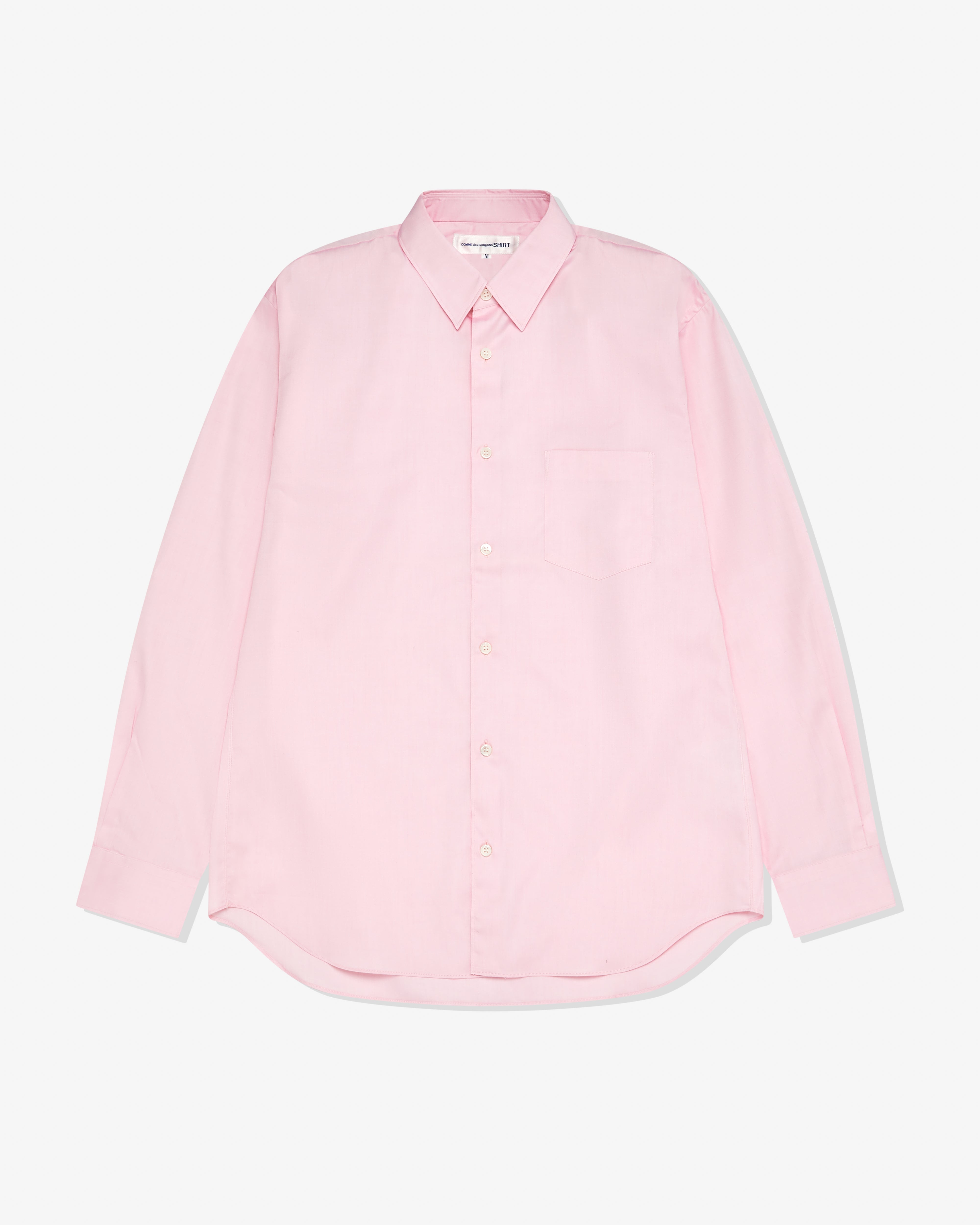 CDG Shirt Forever: Classic Fit Woven Cotton Shirt (Pink) | DSML E-SHOP