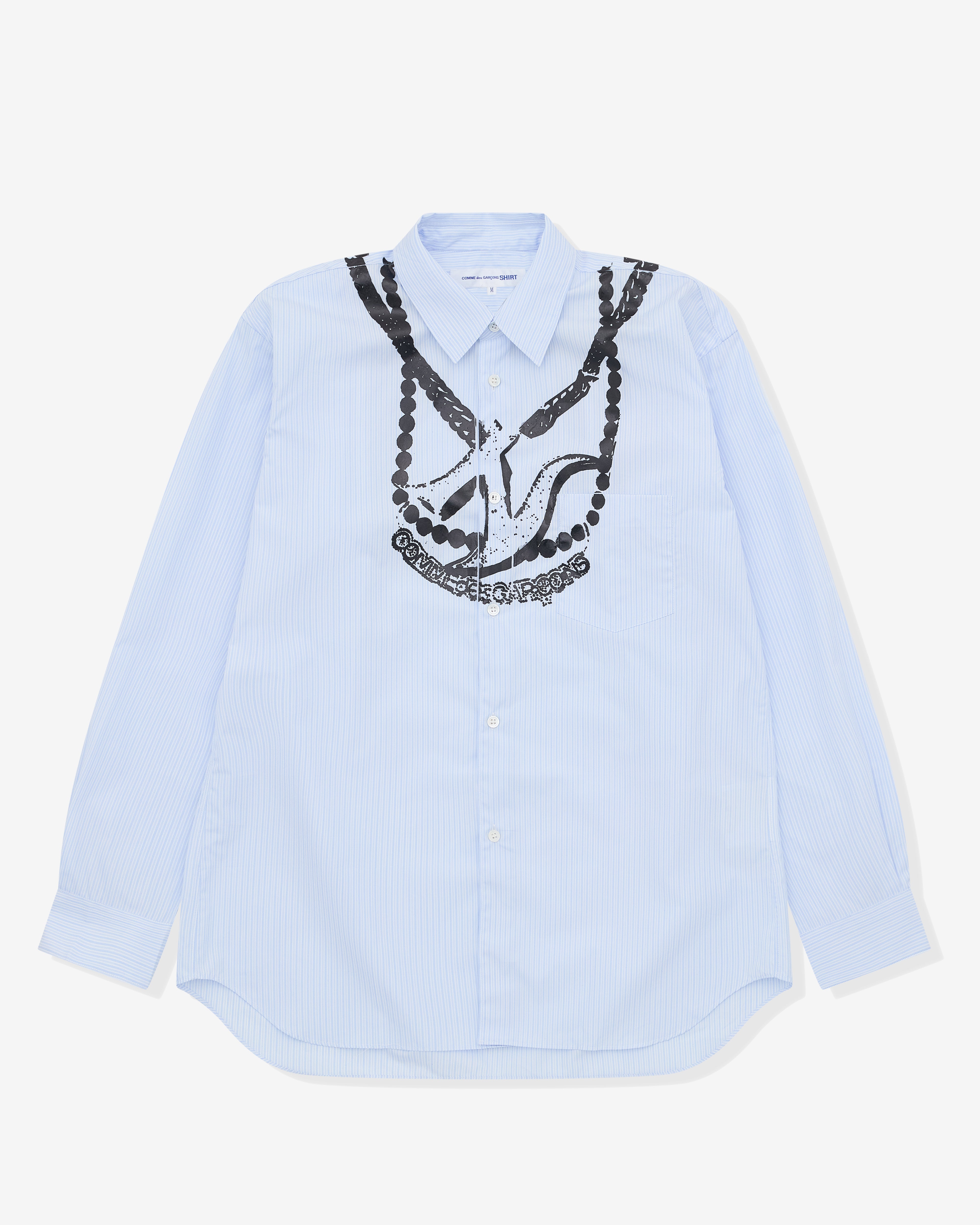 CDG Shirt: Men's A$AP Nast Chain Shirt (Pinstripe) | DSML E-SHOP