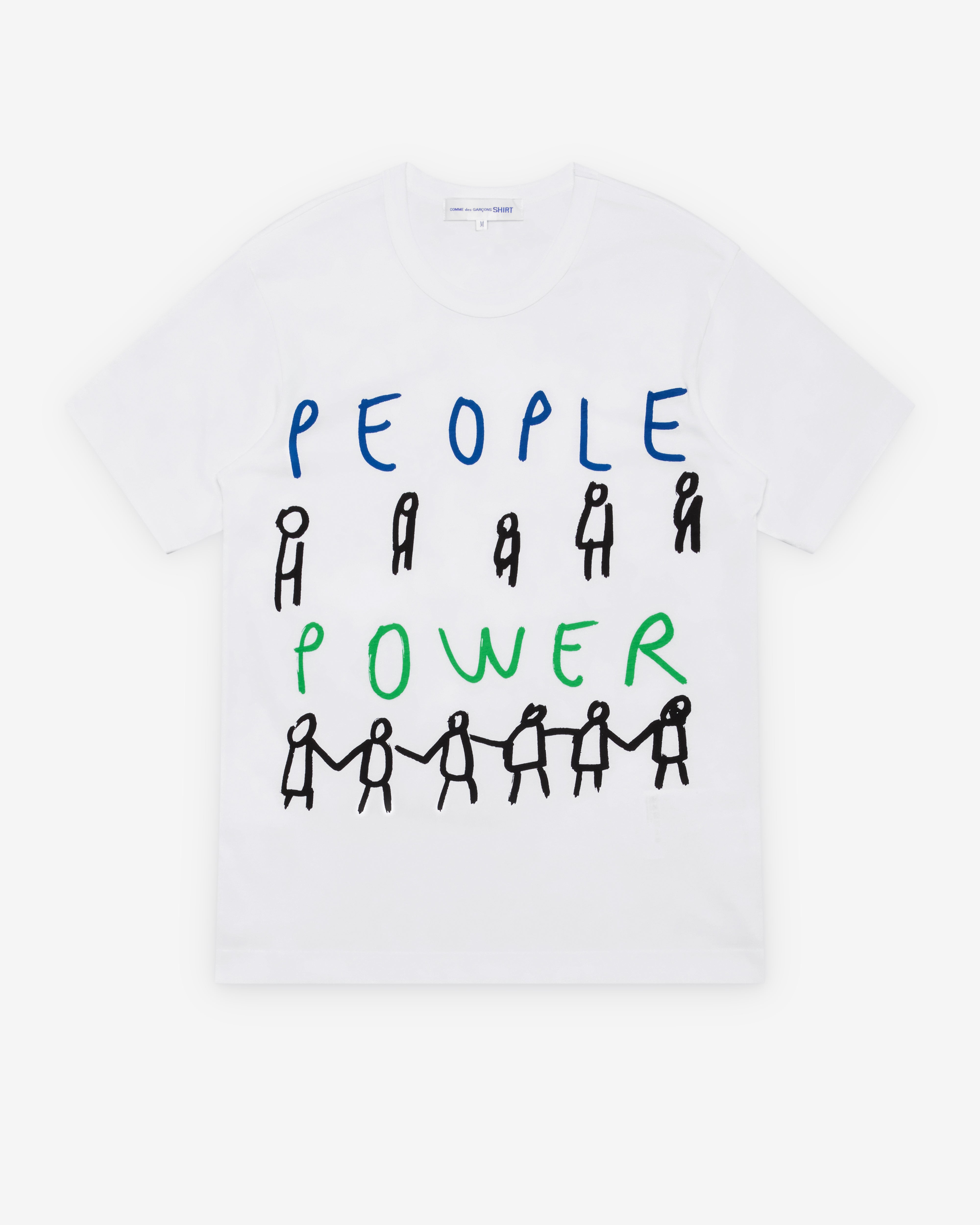 CDG Shirt: Men's People Power T-Shirt (White) | DSML E-SHOP