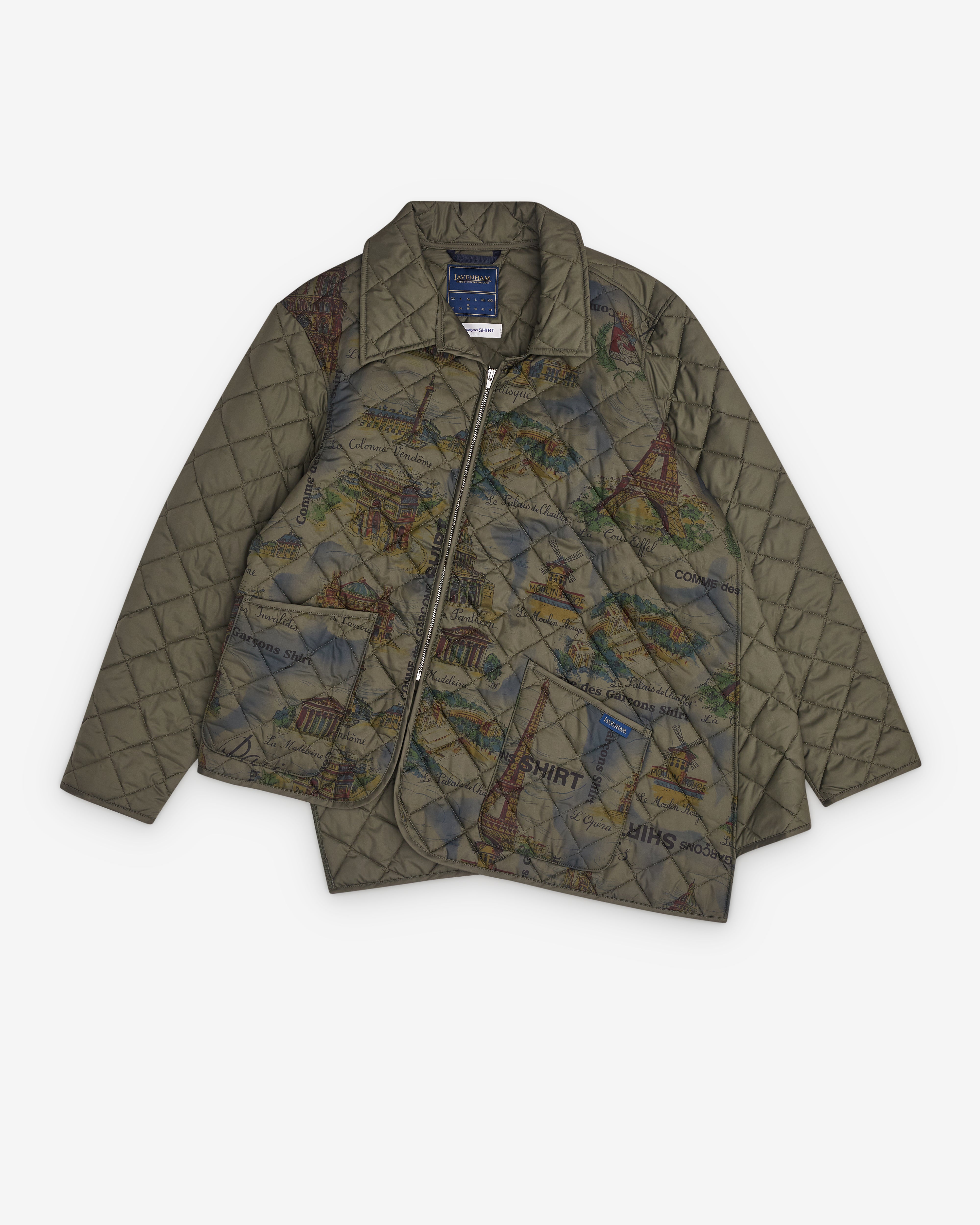 CDG Shirt: Men’s Lavenham Bias Quilted Jacket (Dark Khaki) | Dover ...