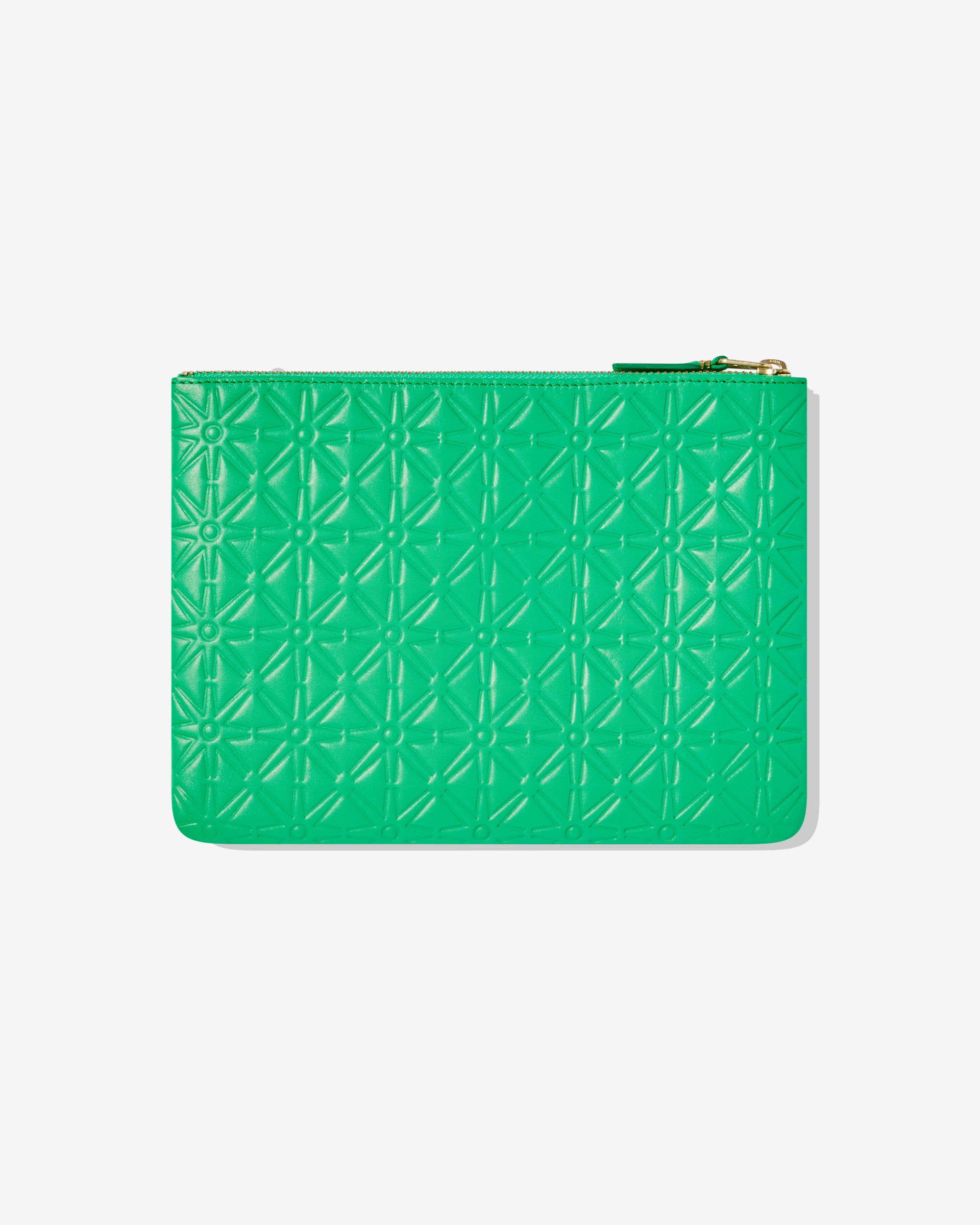 CDG Wallet: Embossed A Zip Pouch (Green SA510EA) | DSML E-SHOP