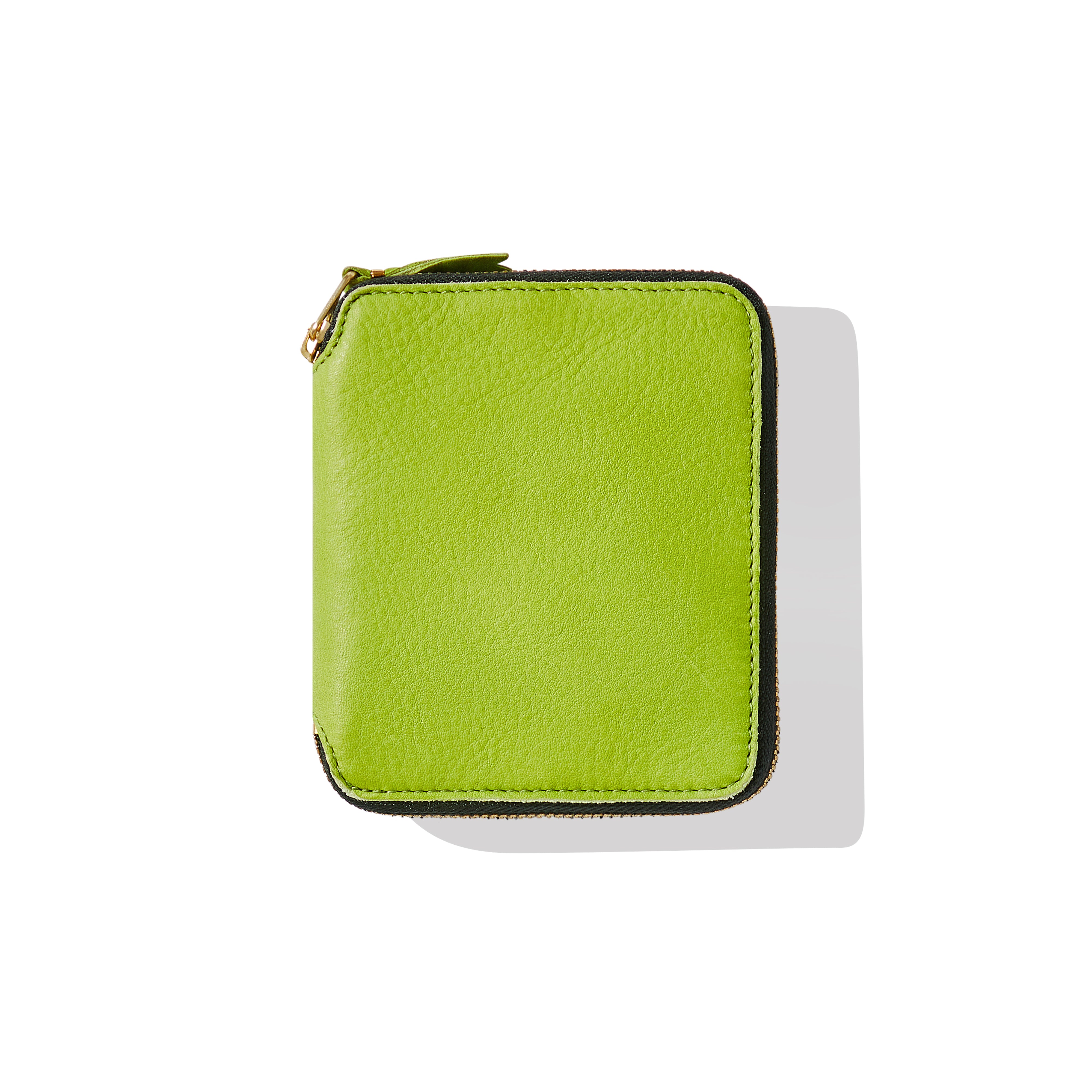 CDG Wallet: Washed Full Zip Around Wallet (Green) | DSML E-SHOP