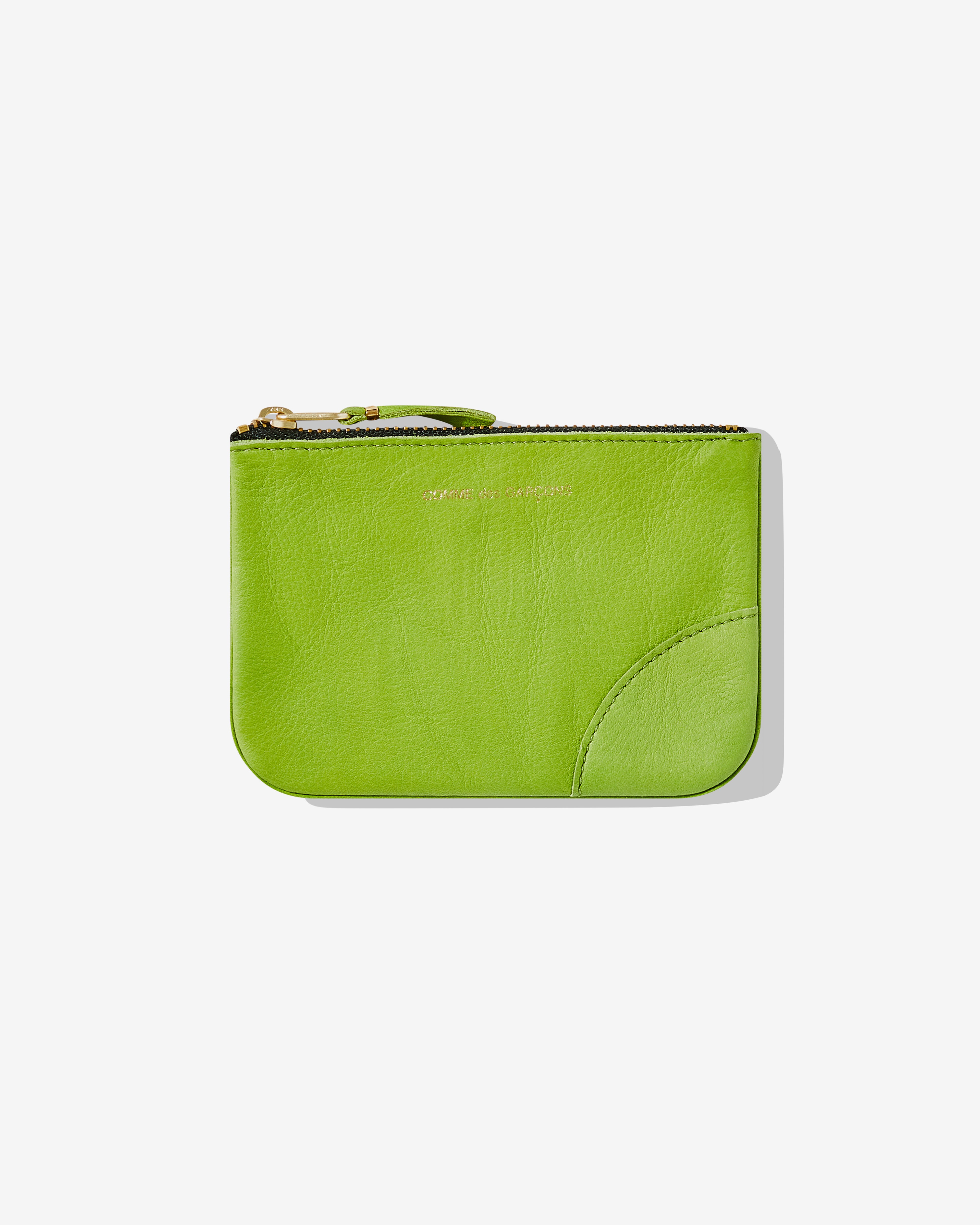 CDG Wallet: Washed Wallet Zip Pouch (Green) | DSML E-SHOP