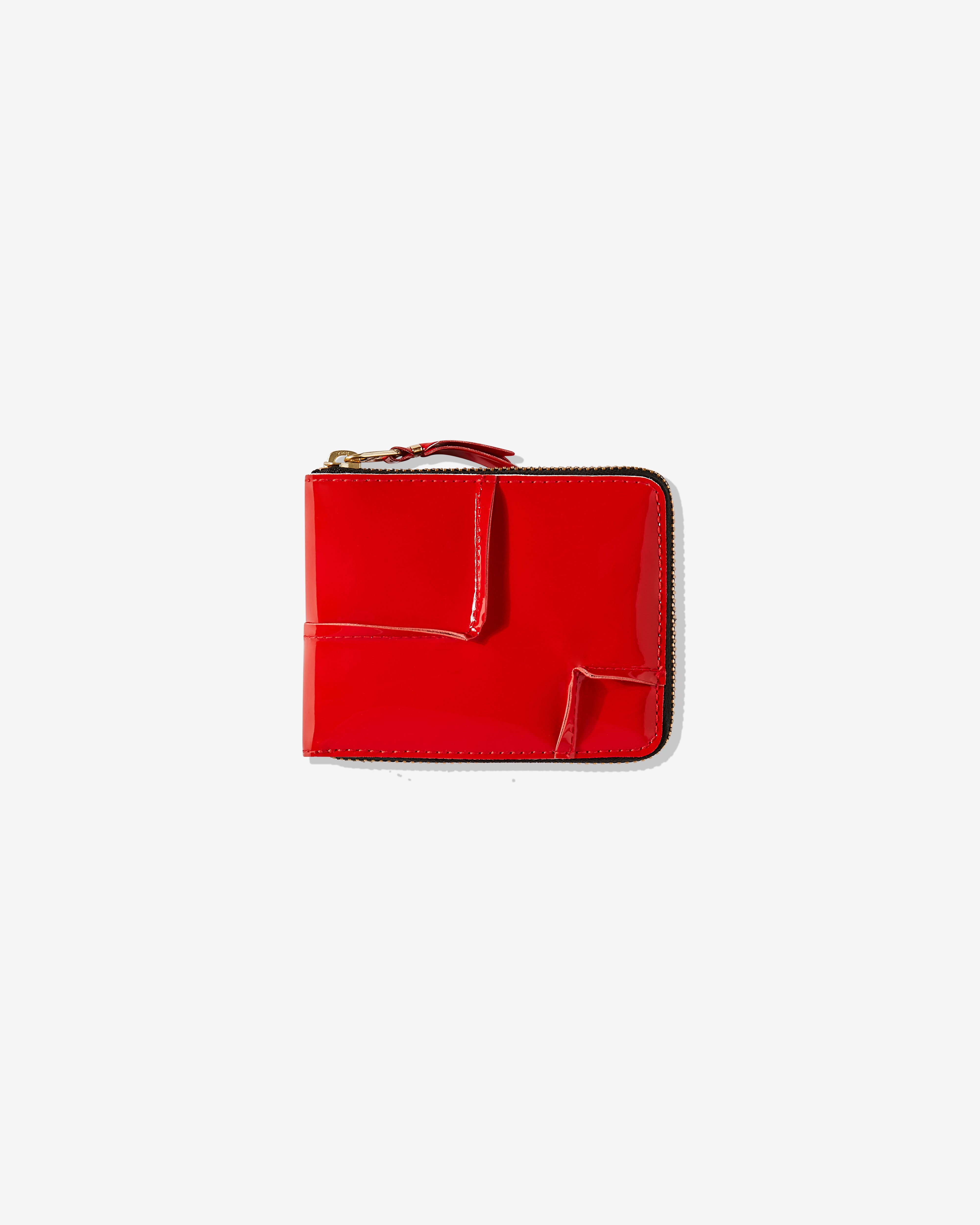 CDG Wallet: Reversed Hem Full Zip Around Wallet (Red) SA7100RH | DSML E ...