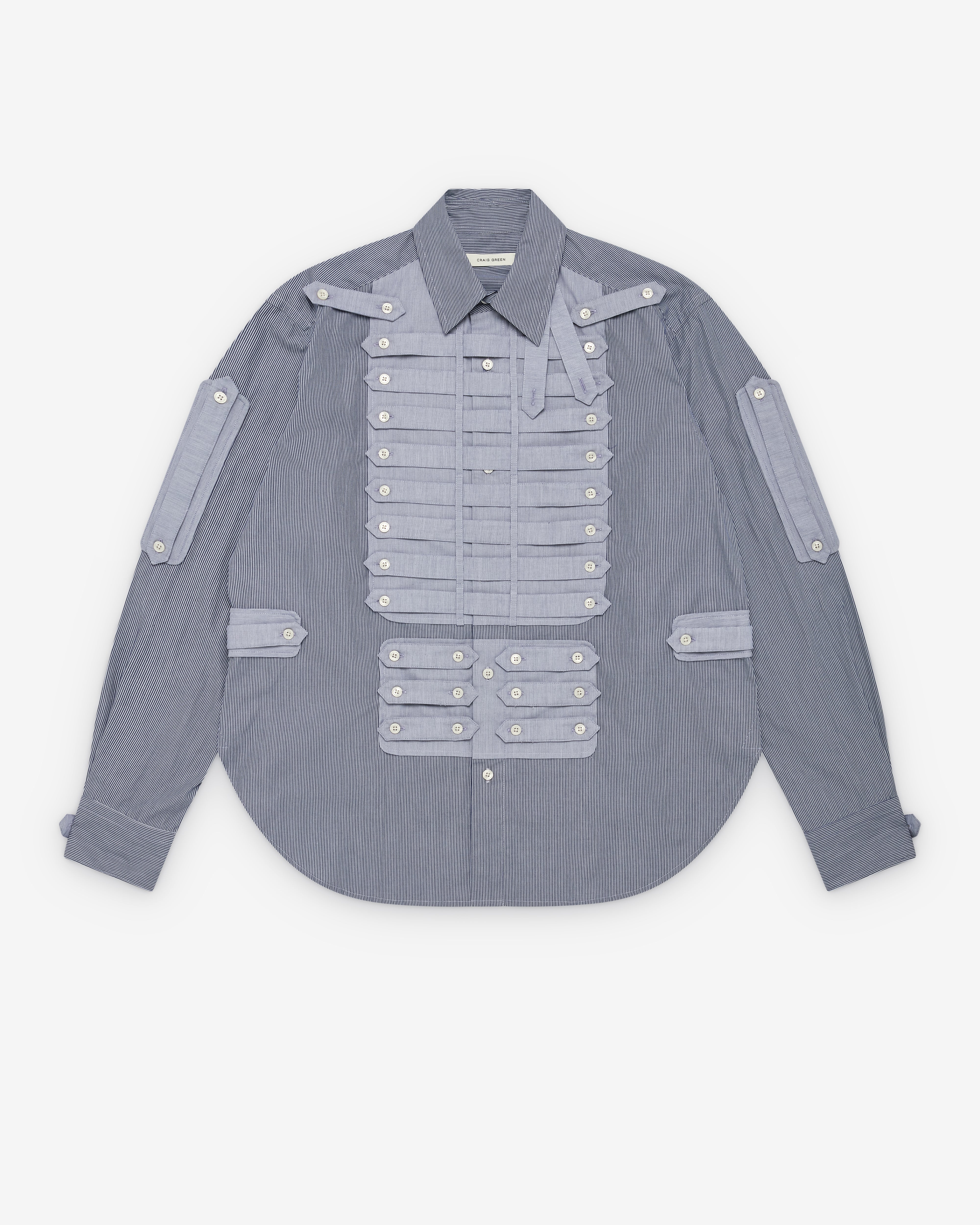 Craig Green: Men's Multi Tab Shirt (Navy Stripe) | Dover Street Market ...