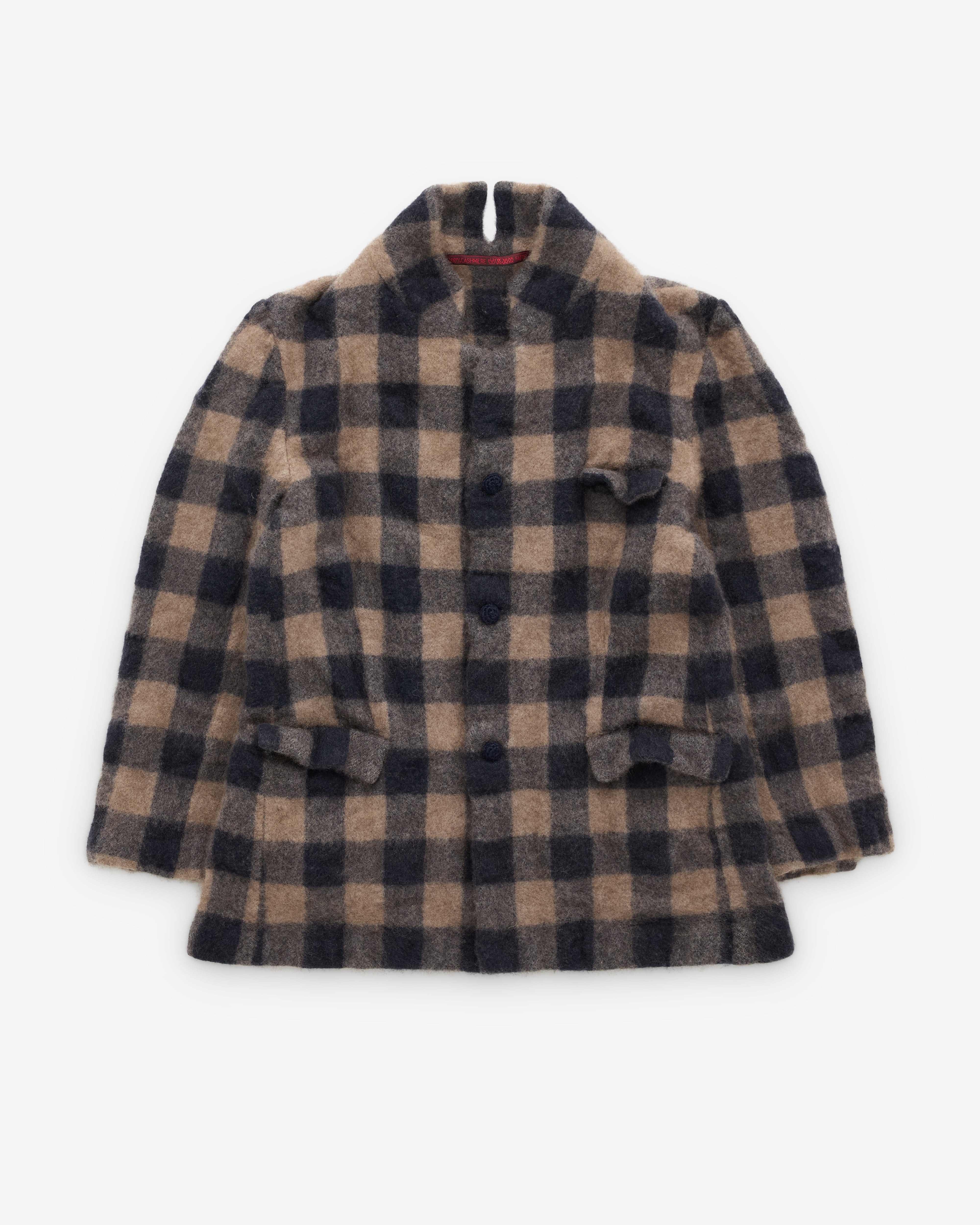 Daniela Gregis: Women's Cashmere Check Jacket (Black/Brown) | Dover ...