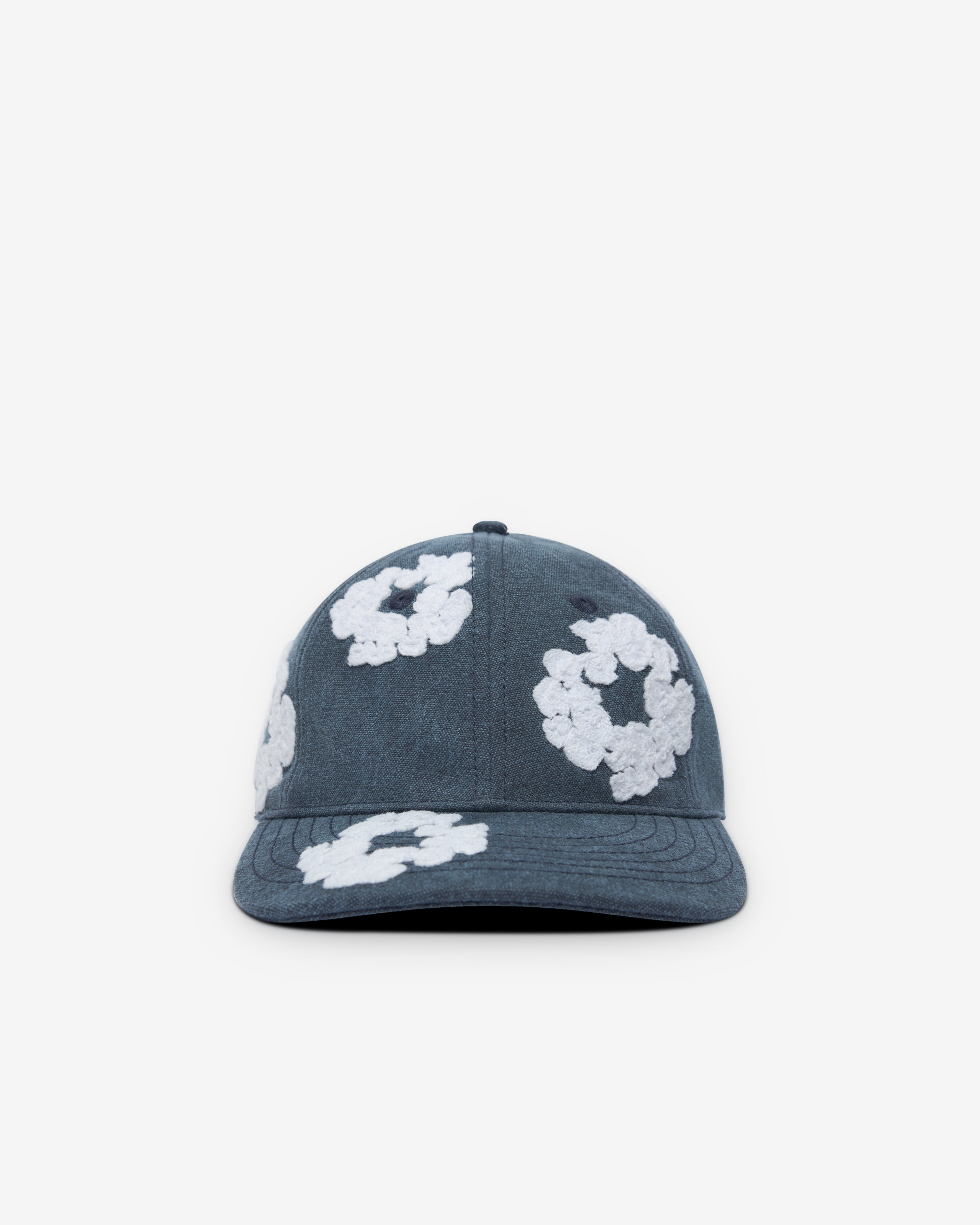 Denim Tears: Cotton Wreath Garment Dyed Cap (Navy) | DSML E-SHOP