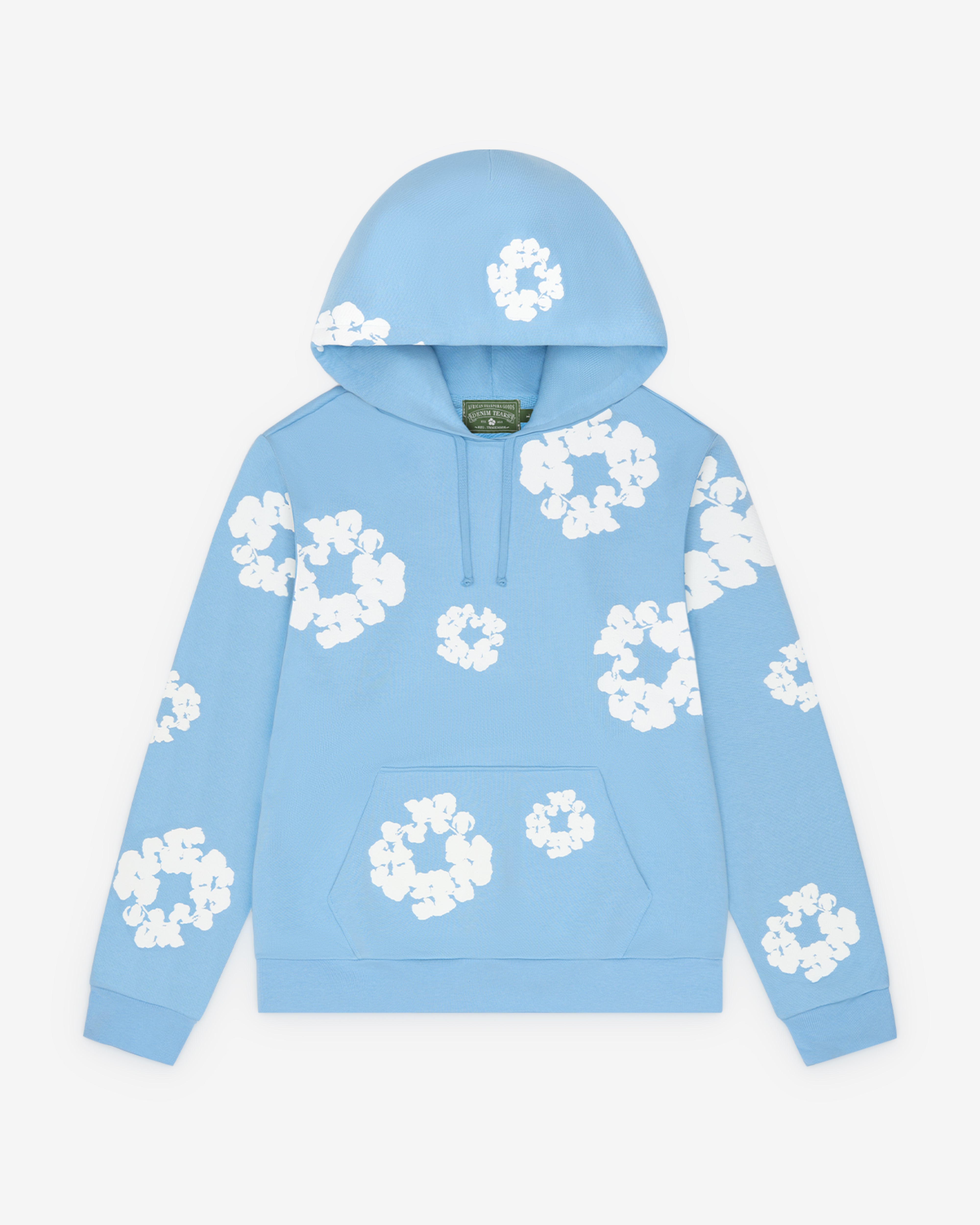 Denim Tears: Men's Cotton Wreath Hoodie (Light Blue) | Dover Street ...