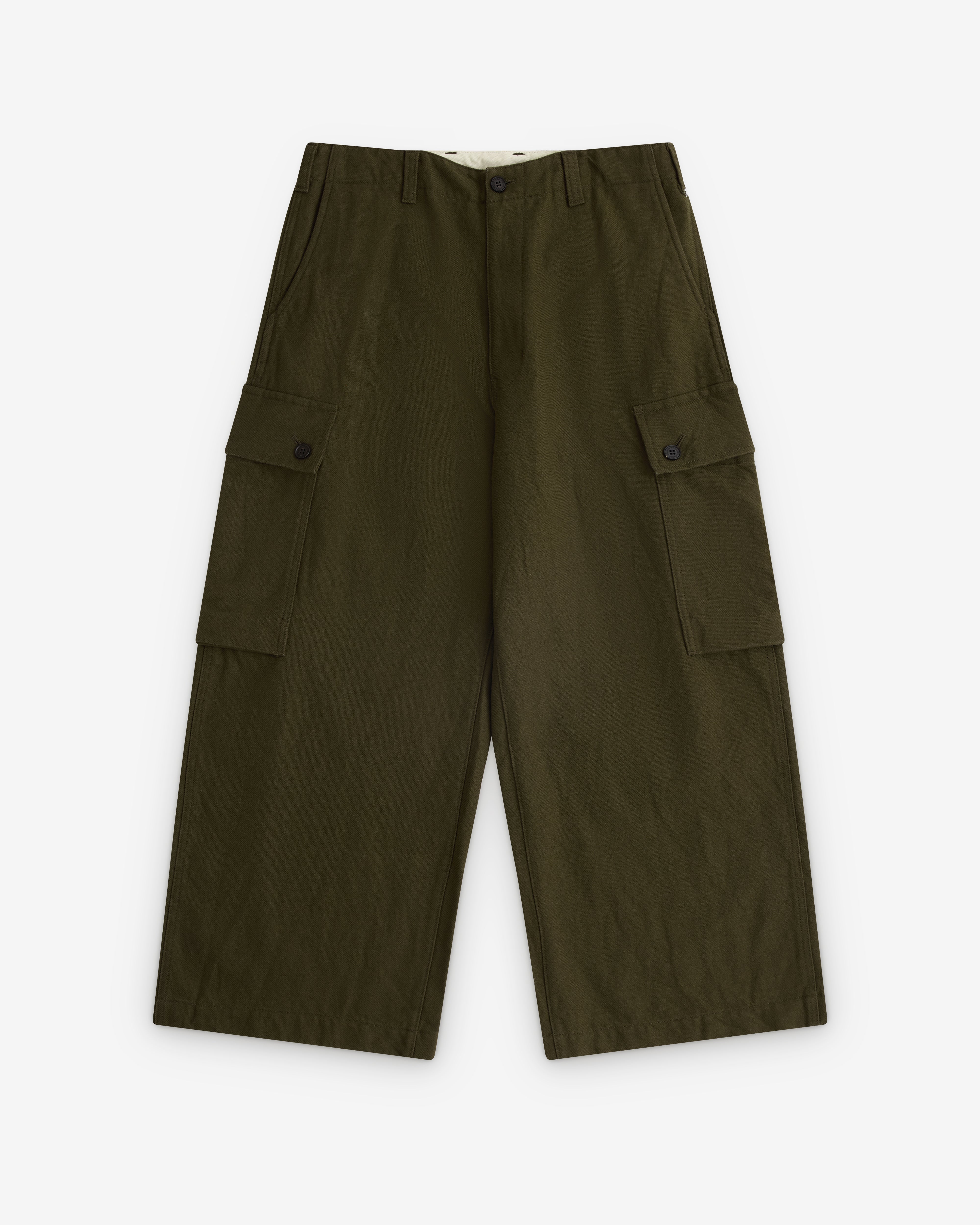 CDG Homme: Men’s Wide Leg Pocket Trousers Pants (Khaki) | Dover Street ...