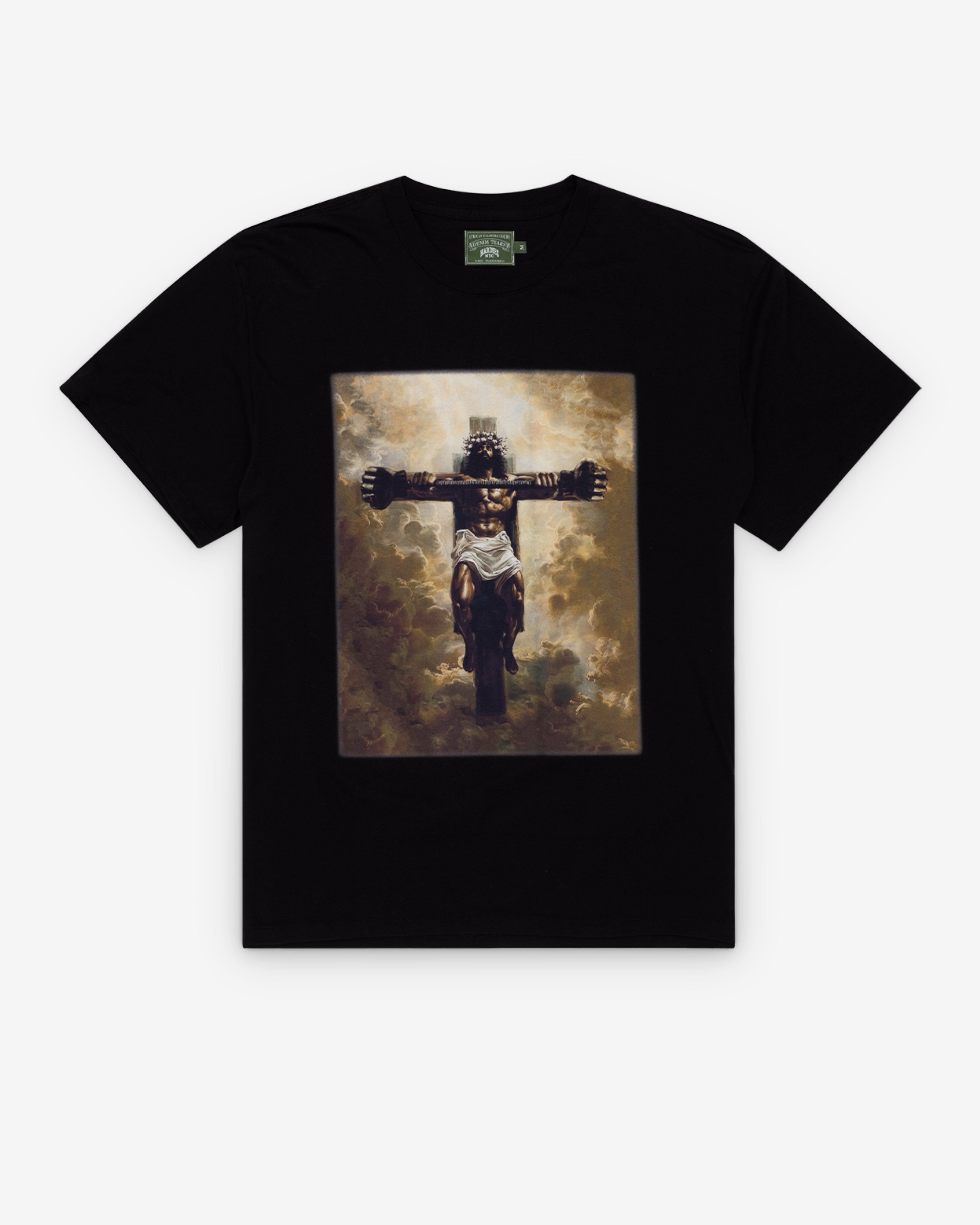 Denim Tears: Hardies Buff Jesus T-Shirt (Black) | Dover Street Market ...