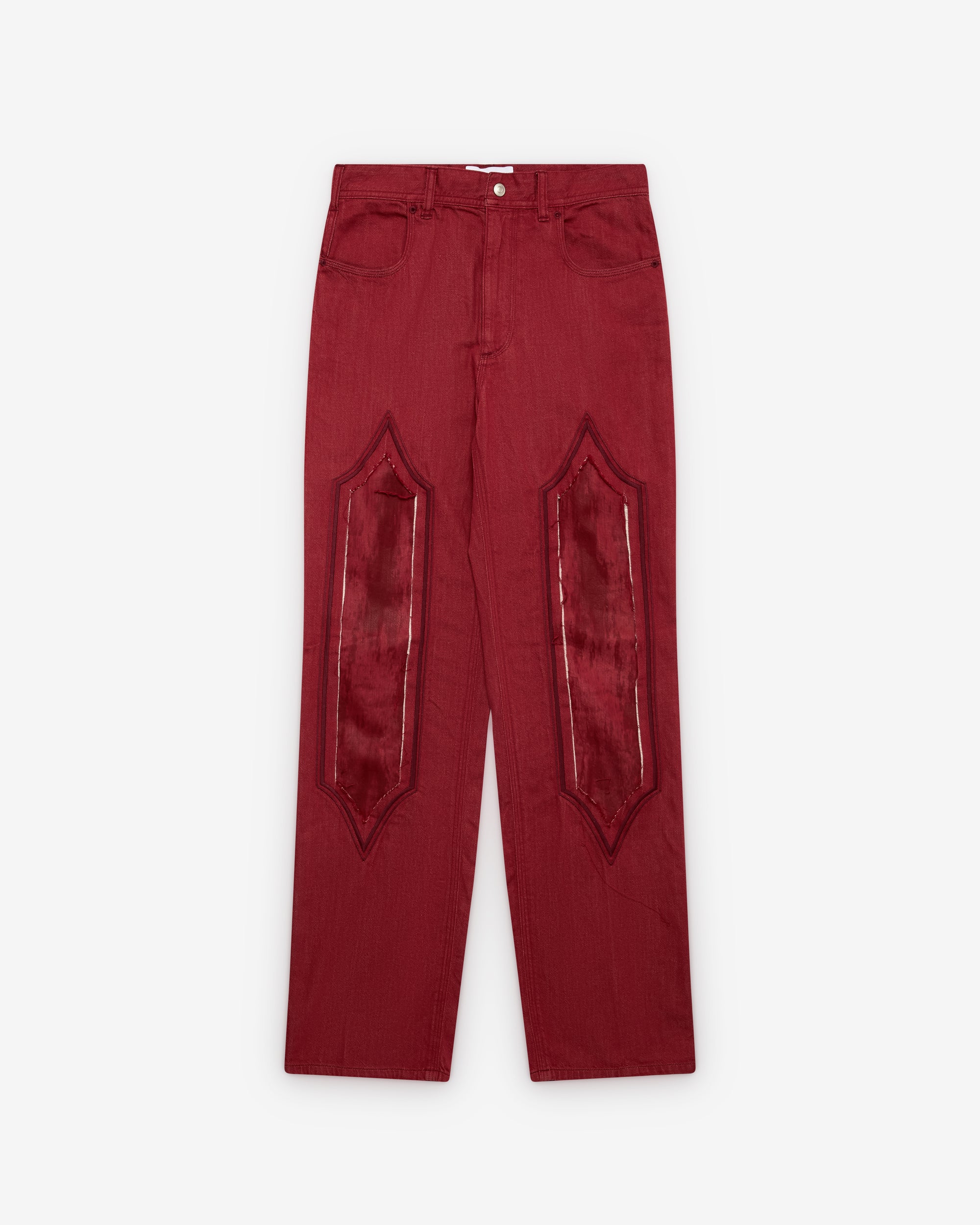 Kiko Kostadinov : Men's Remora Panelled Trouser (Red) | DSML E-SHOP