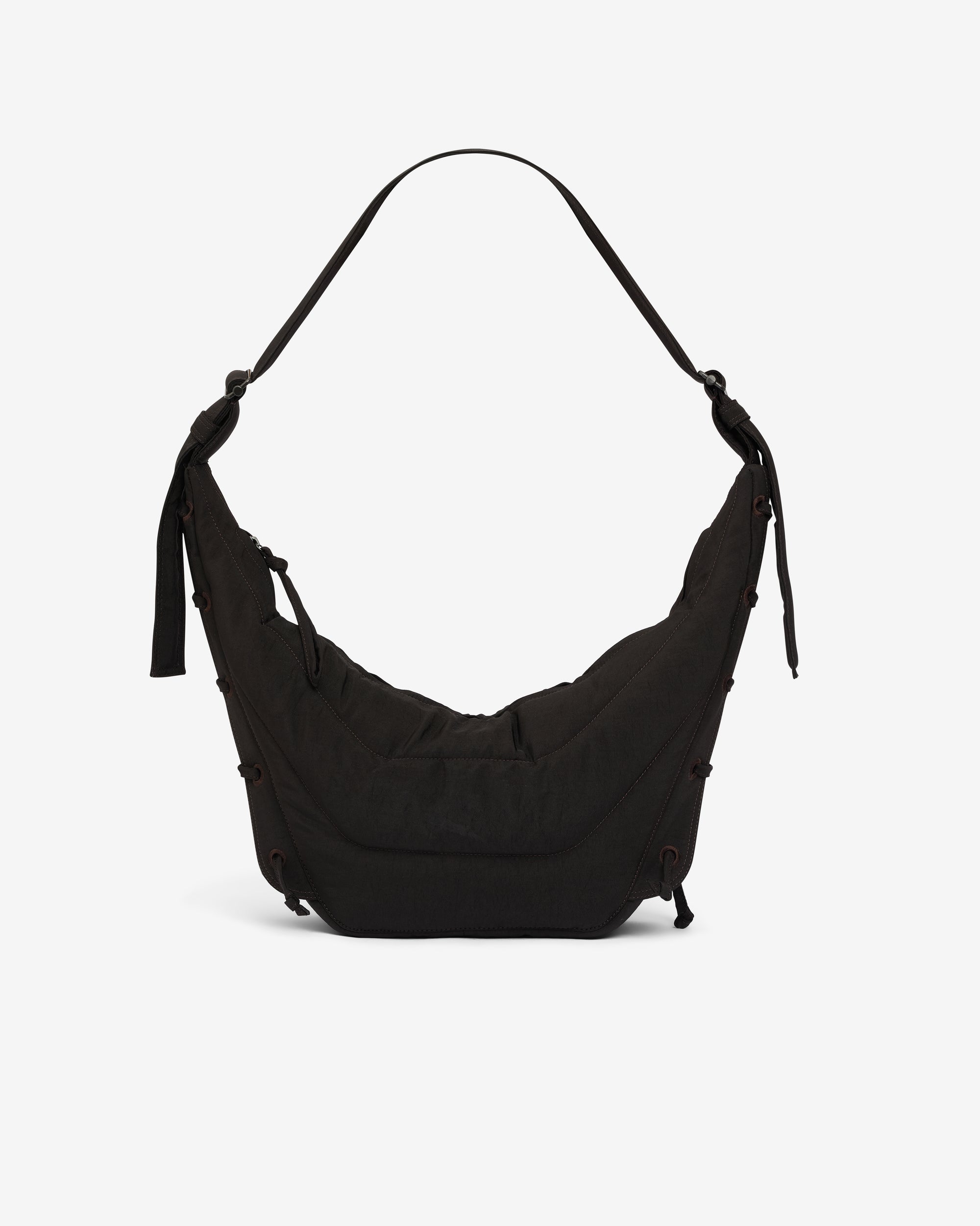 Lemaire : Women's Medium Soft Game Bag (Dark Chocolate) | DSML E-SHOP
