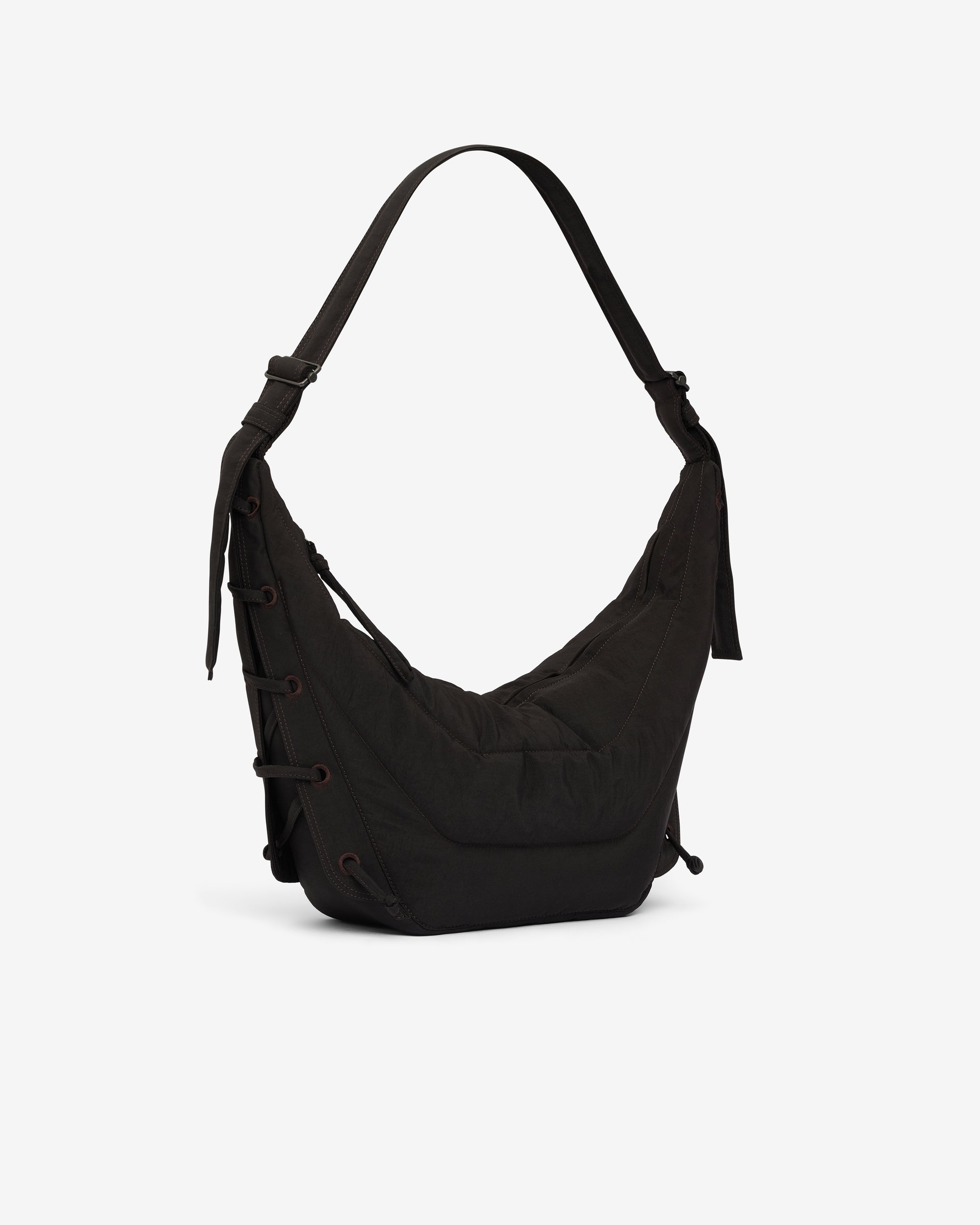 Lemaire : Women's Medium Soft Game Bag (Dark Chocolate) | DSML E-SHOP