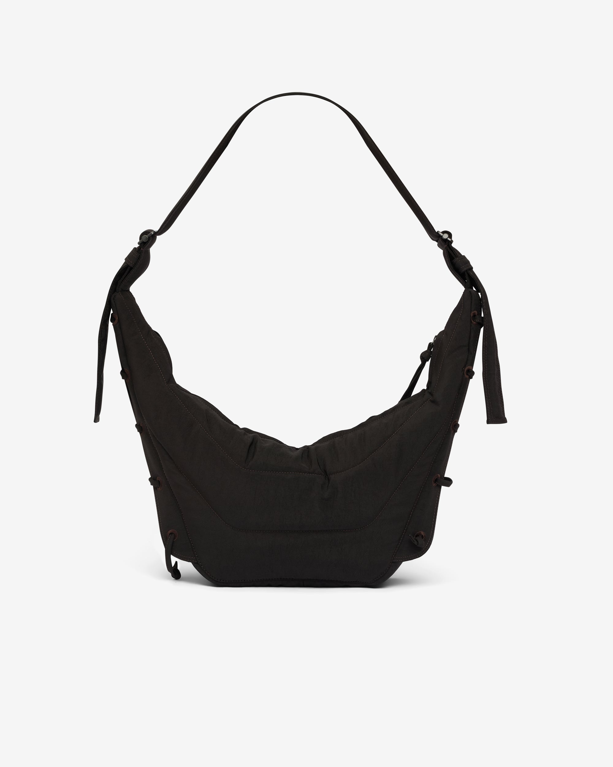 Lemaire : Women's Medium Soft Game Bag (Dark Chocolate) | DSML E-SHOP