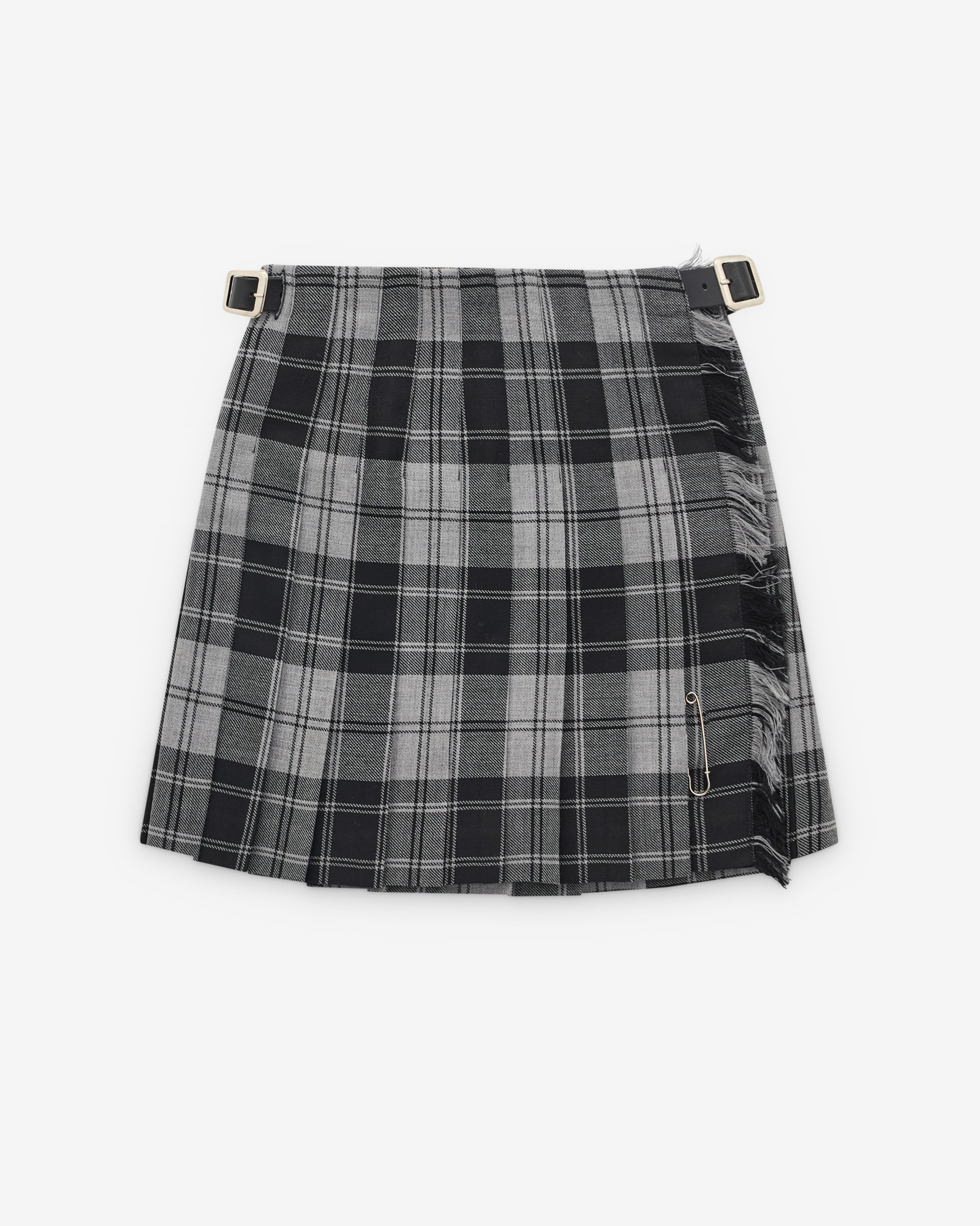 Le Kilt: Women's Pleats All Round Micro Mini Kilt (Cunningham Charcoal ...
