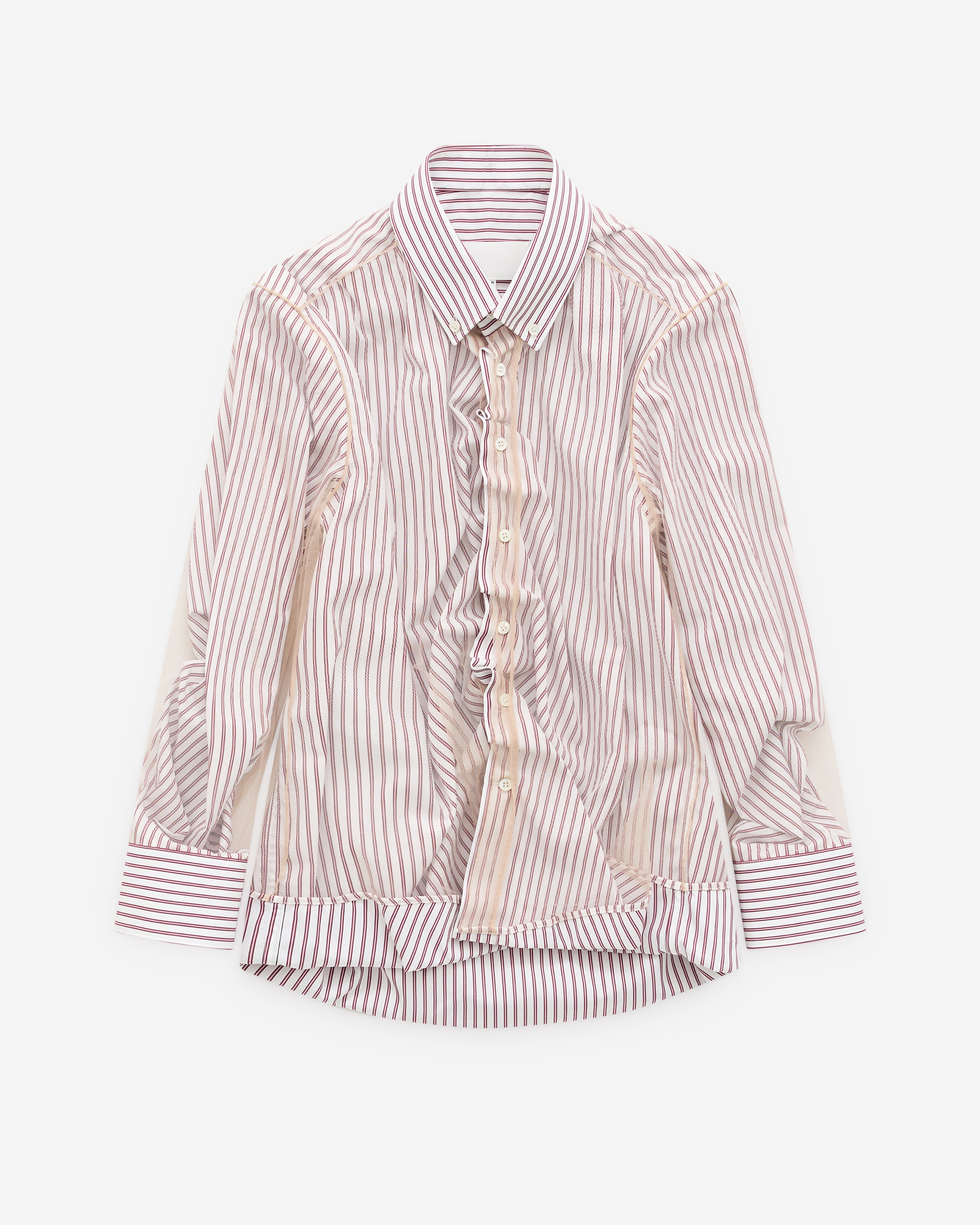 Maison Margiela: Women’s Layered Tulle Shirt (Silver) | Dover Street ...