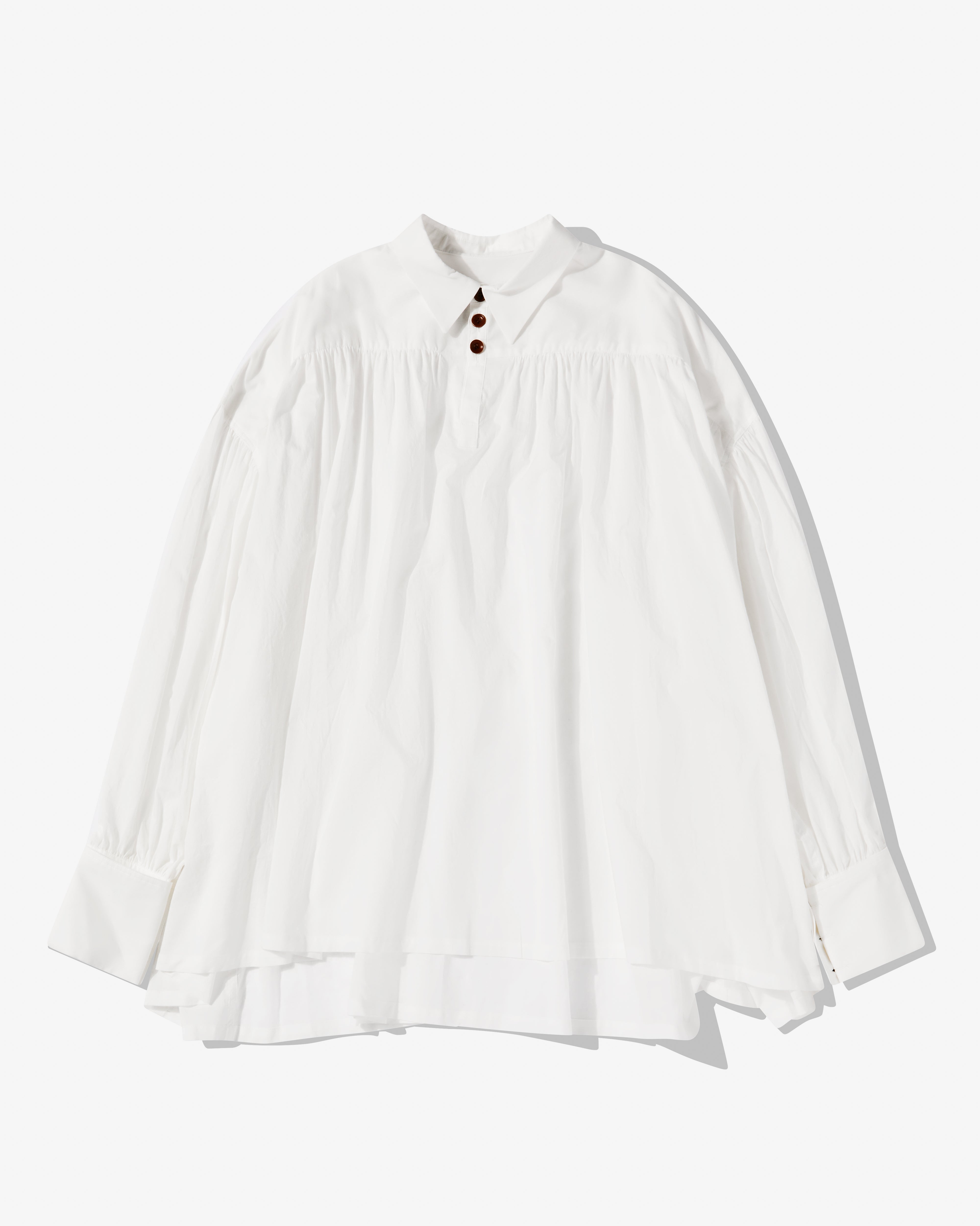 Christopher Nemeth: Men's Pleated Shirt (Off White) | DSML E-SHOP