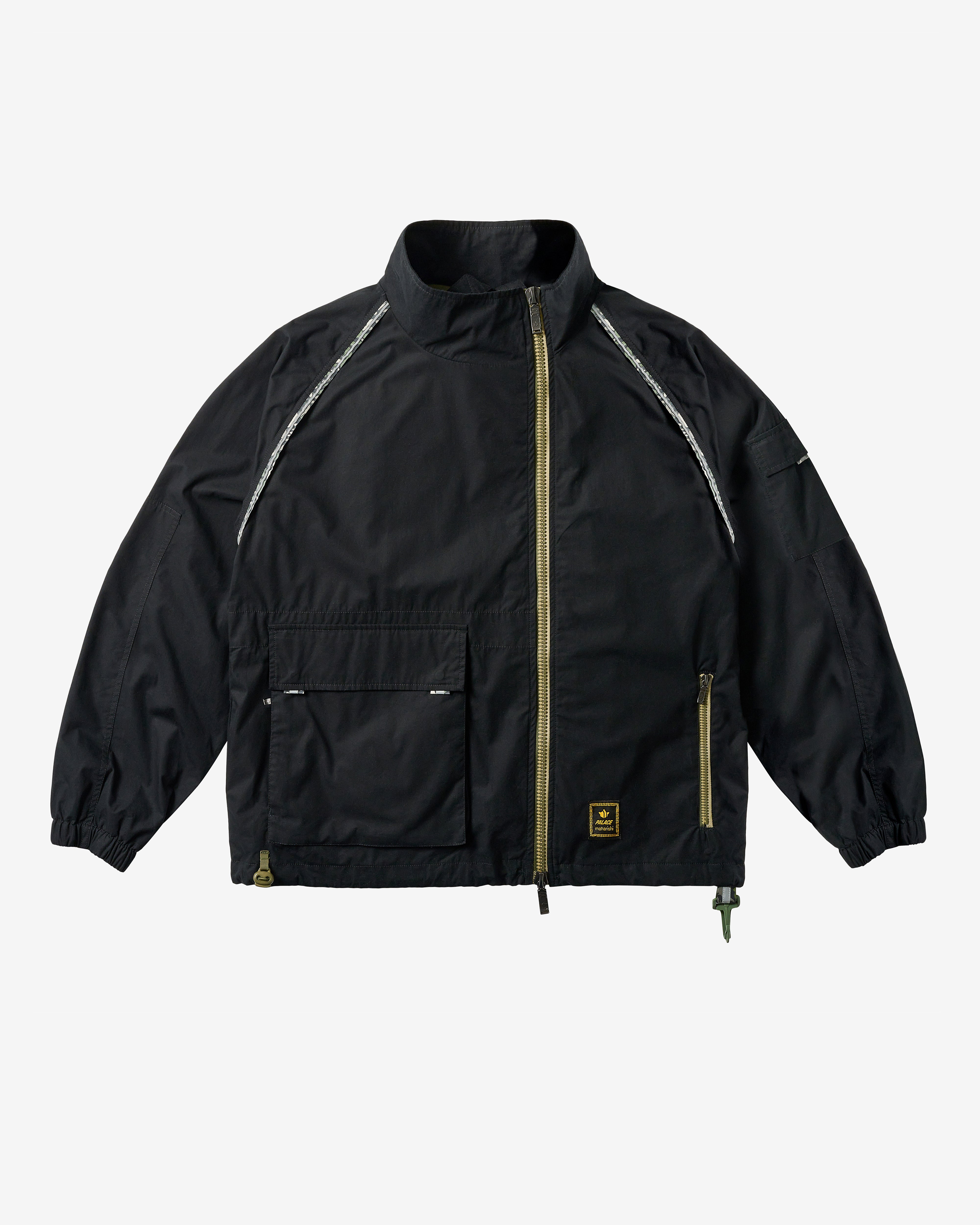 Palace: Men's Maharishi Asymetric Track Jacket Black (Black) | DSML E-SHOP