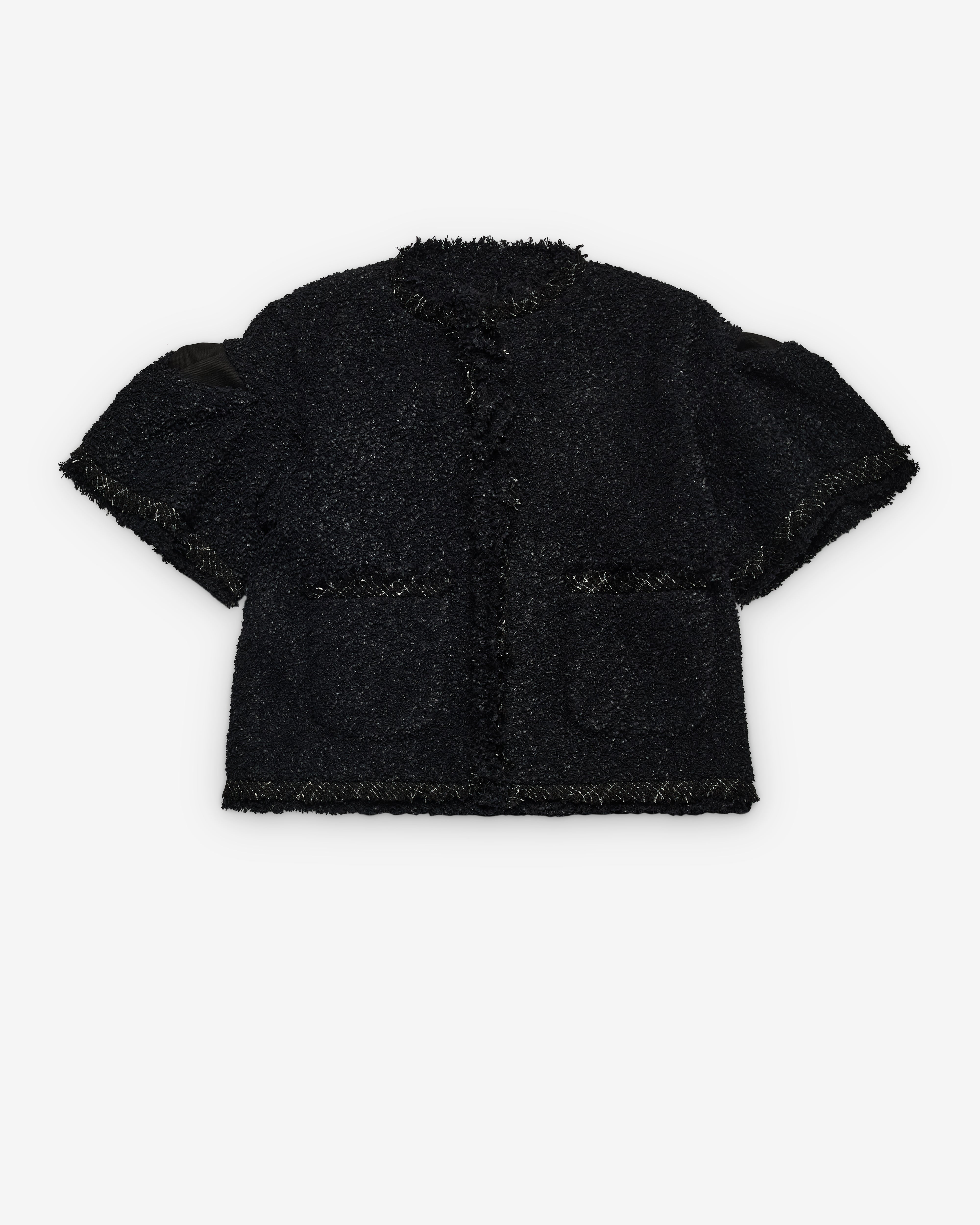 sacai: Women's Tweed Jacket (Black) | Dover Street Market London