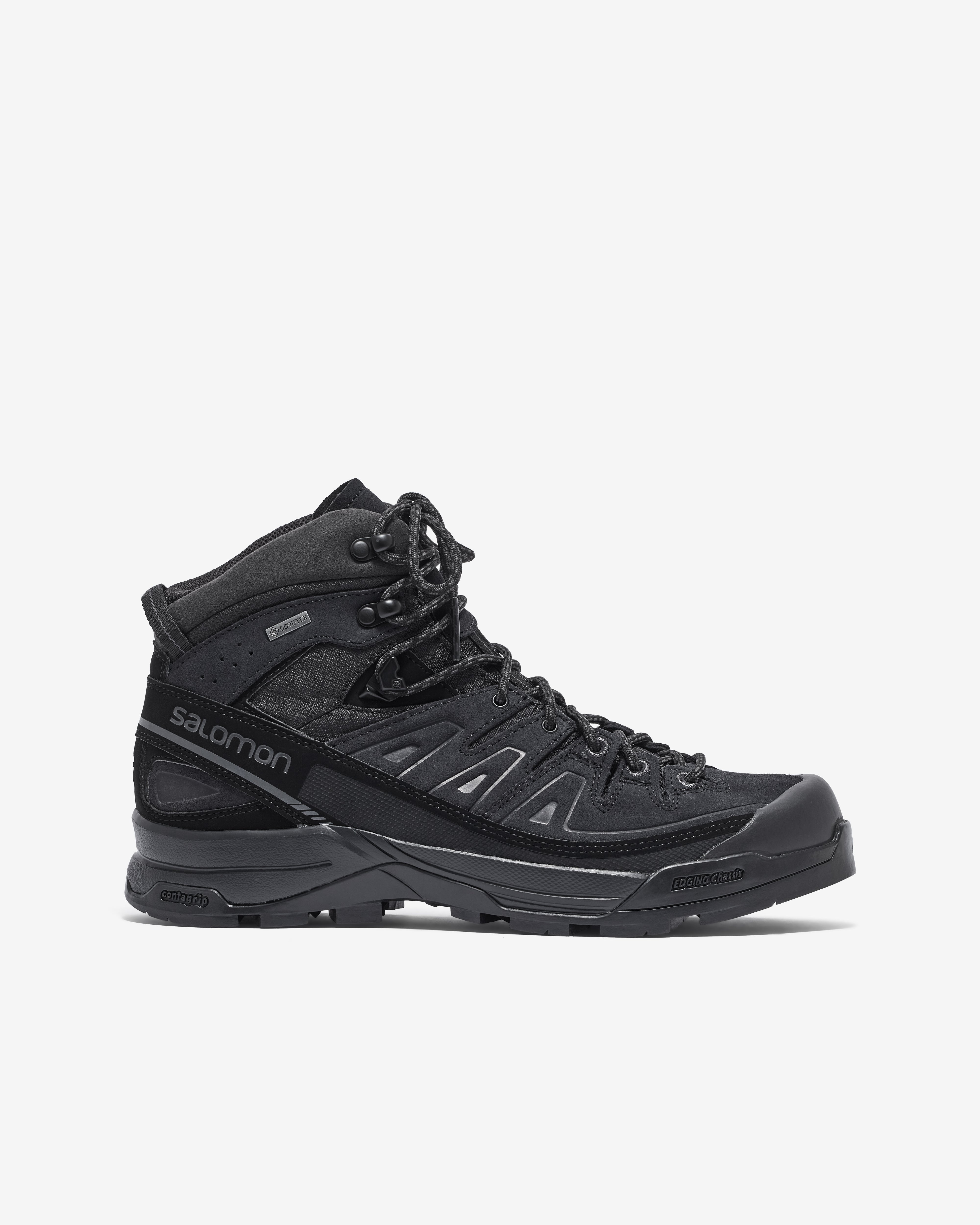 Salomon: Men’s X-ALP Mid Leather GORETEX Boot (Black/Black) | Dover ...