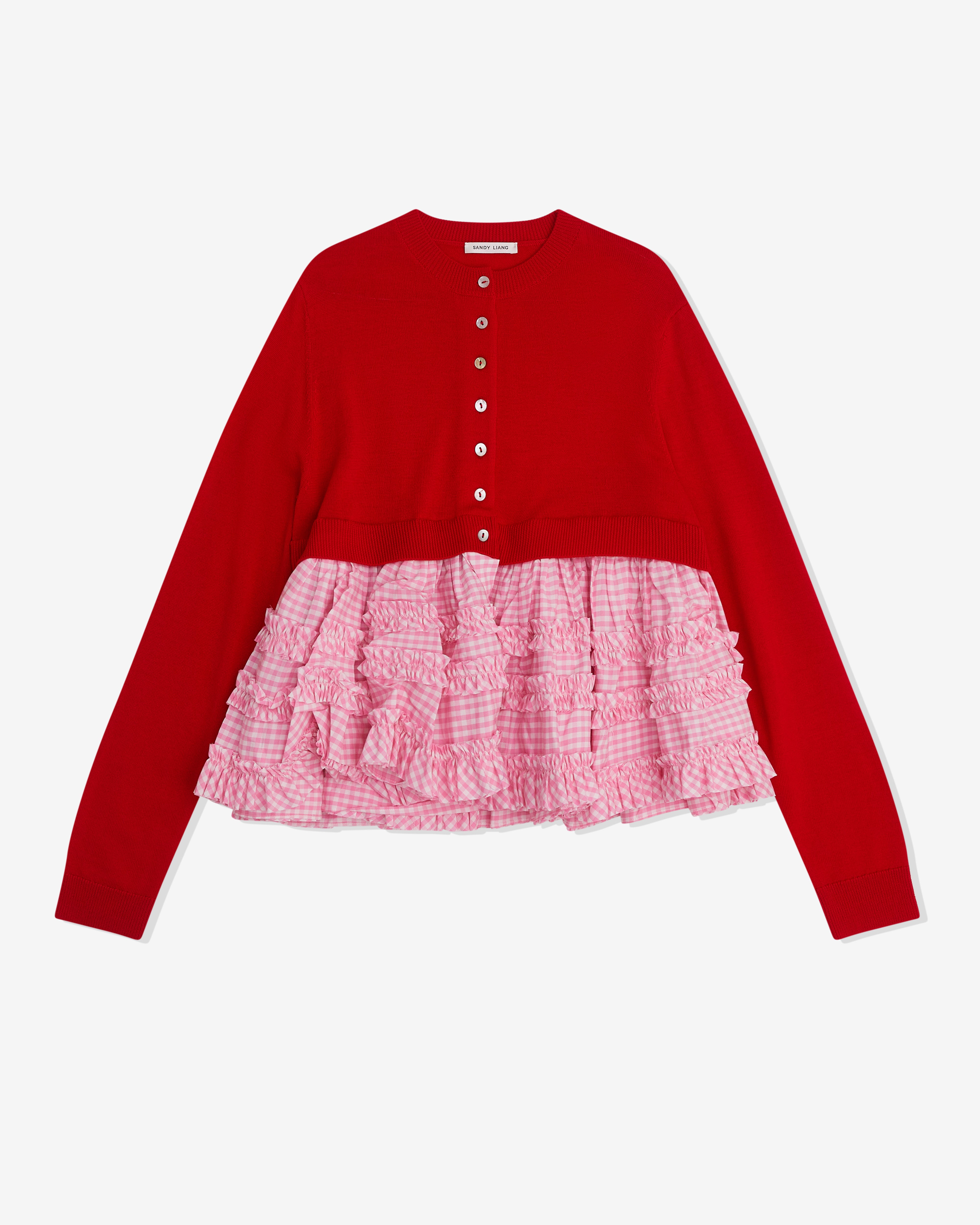 Sandy Liang: Women's Pawpaw Cardigan (Red) | DSML E-SHOP