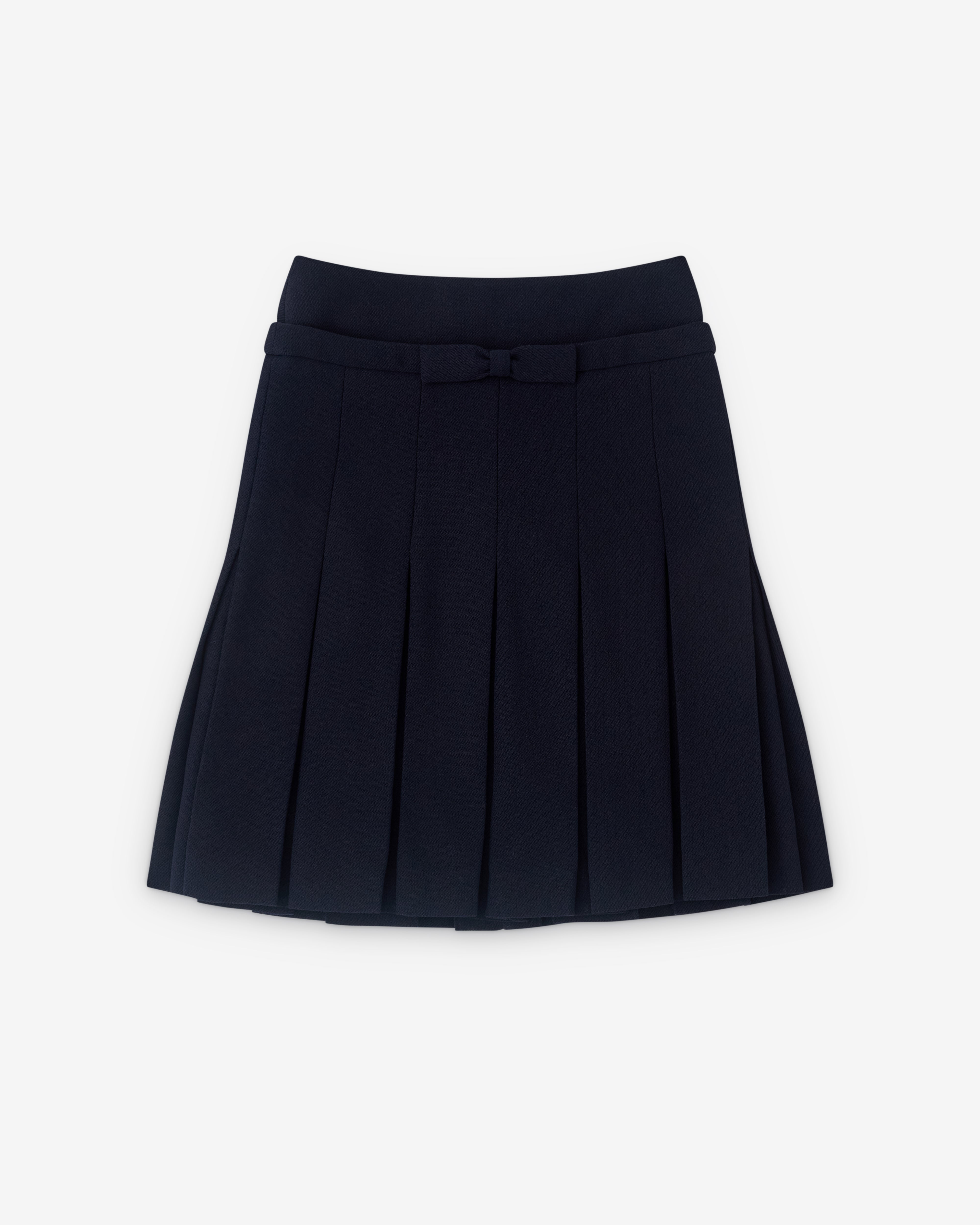 SHUSHU/TONG: Women’s Bow Waist Pleated Skirt (Navy) | Dover Street ...