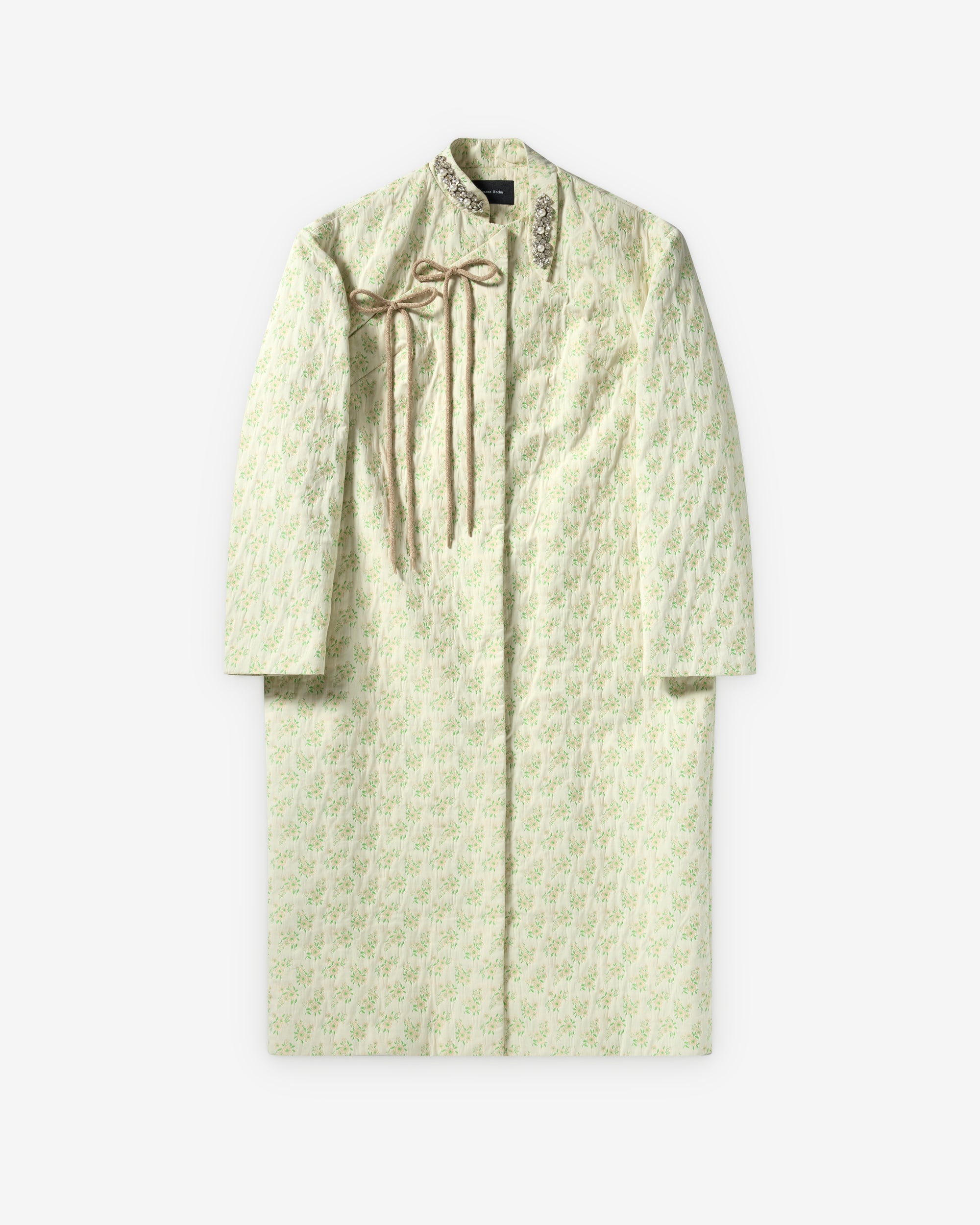 Simone Rocha: Women's Offset Fragment Collar Coat (Green) | Dover ...