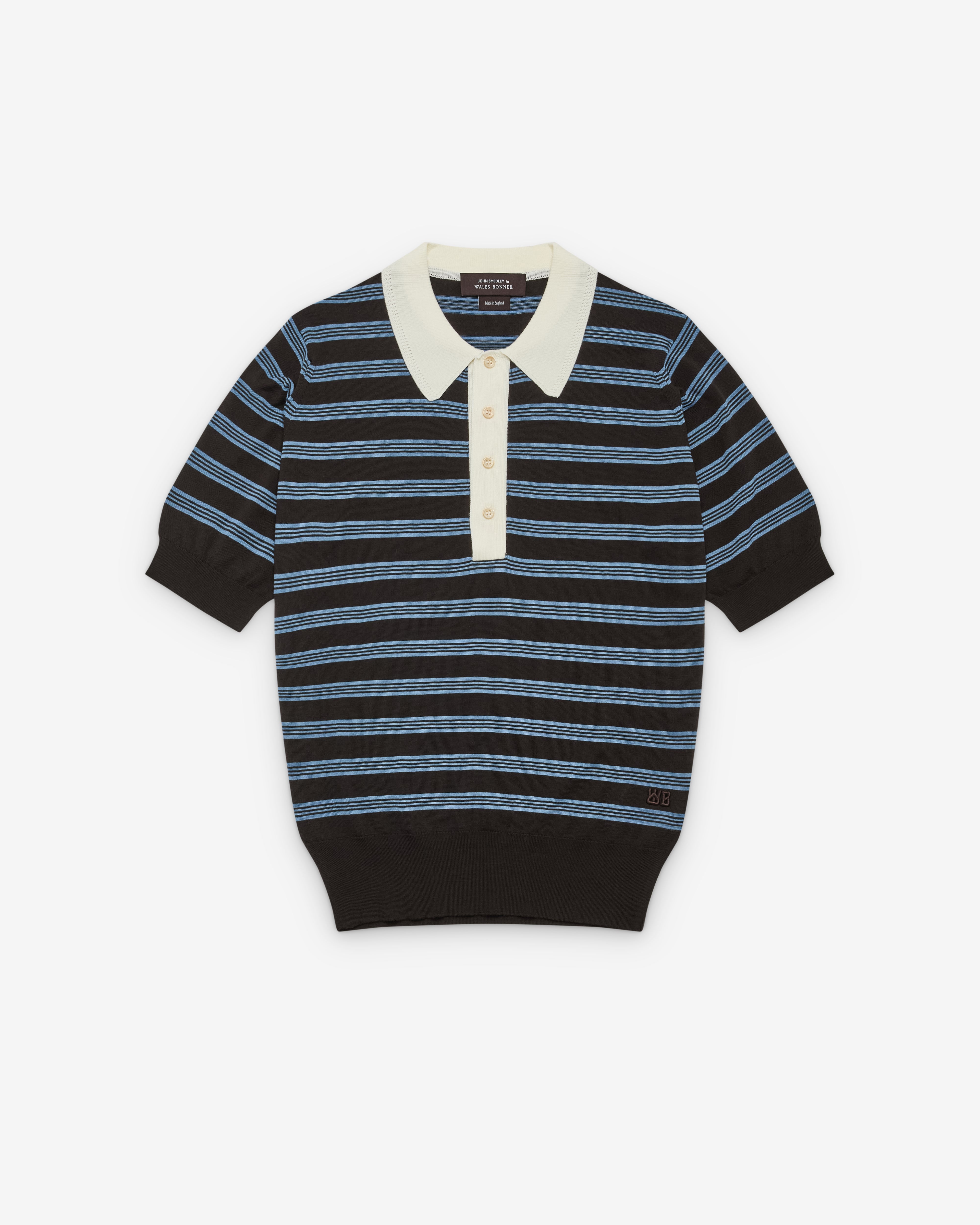 Wales Bonner: Men's Breeze Polo (Dark Brown) | DSML E-SHOP
