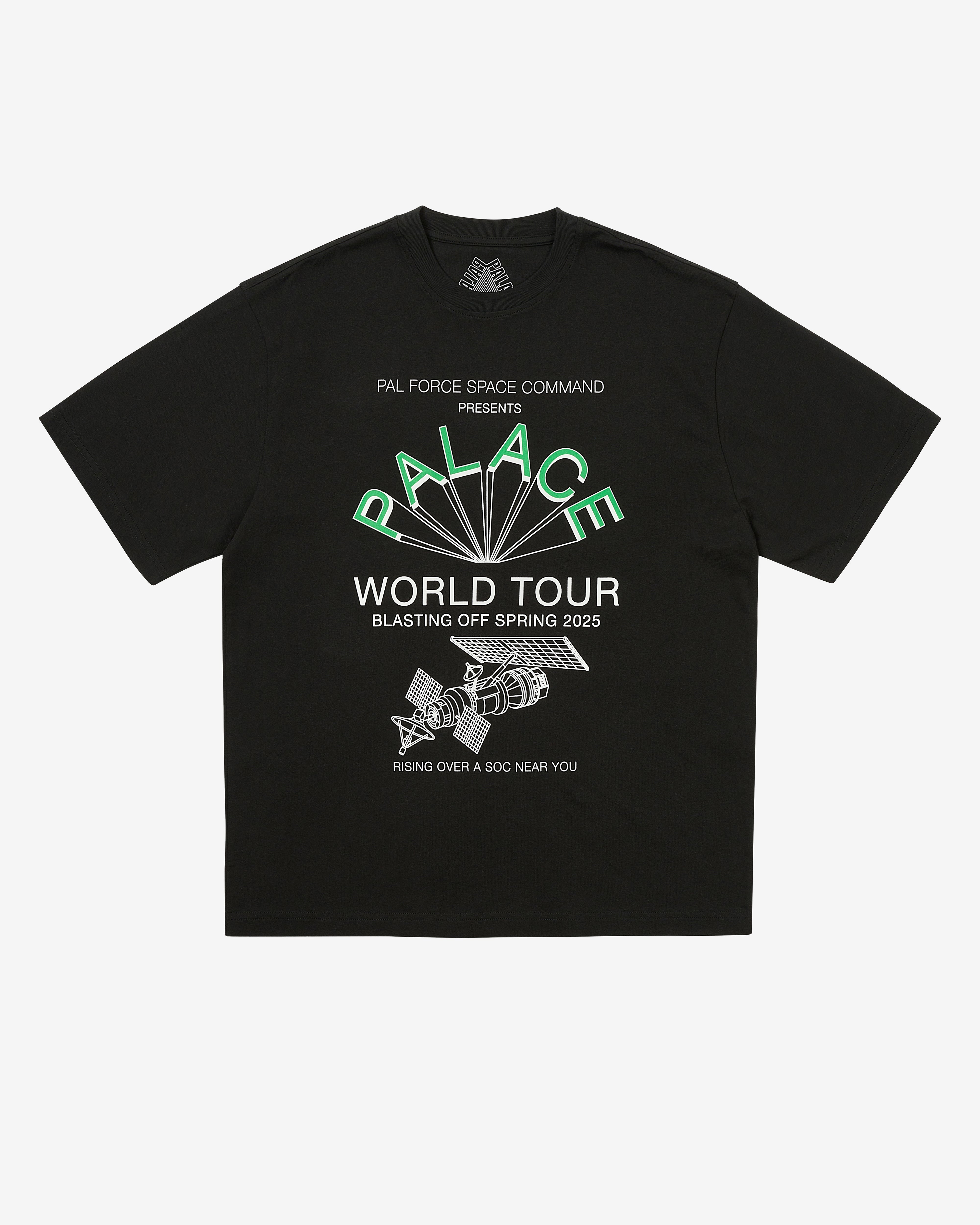Palace: Men's World Tour T-Shirt (Black) | DSML E-SHOP