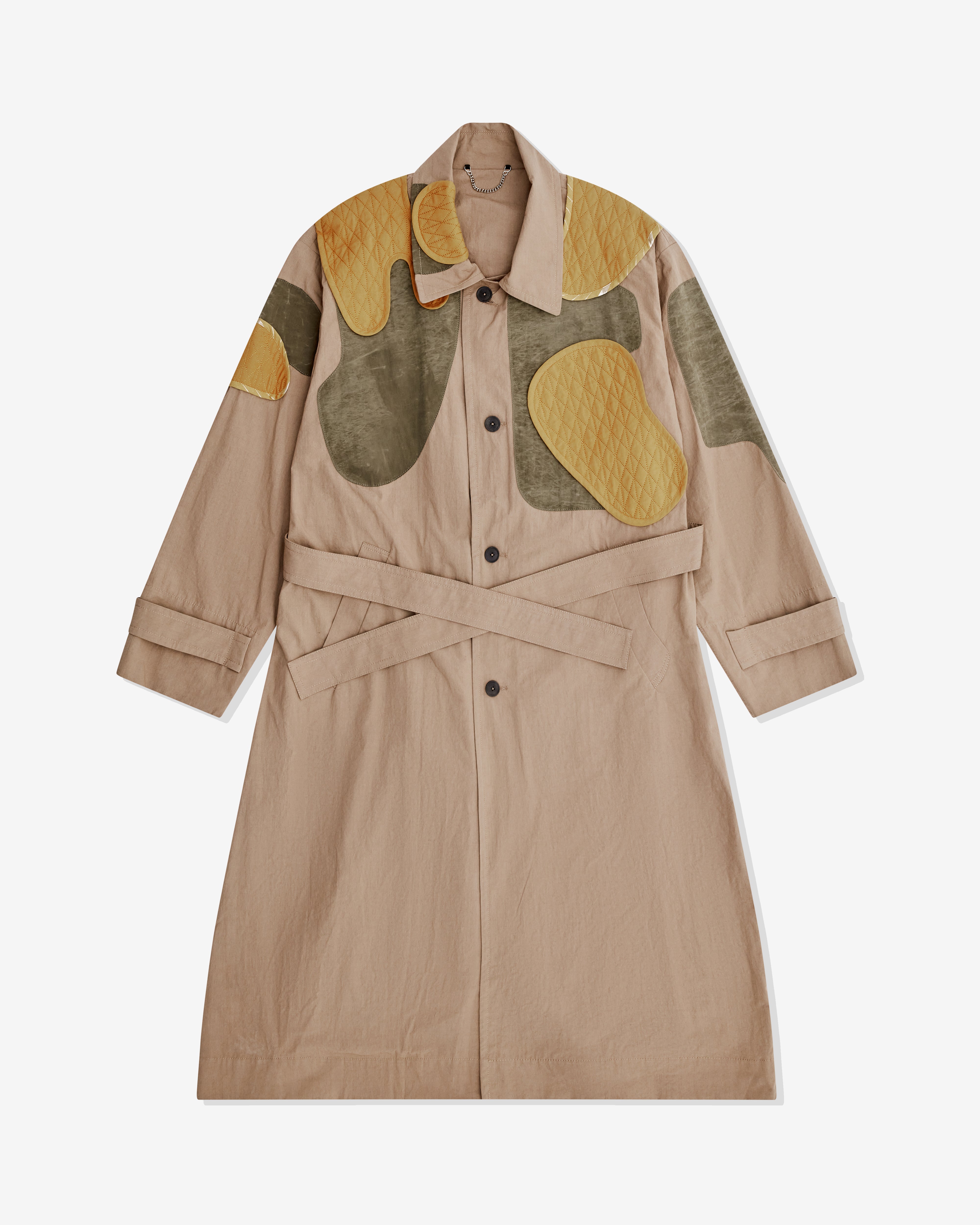 Craig Green: Men's Utility Patch Trench Coat (Beige) | DSML E-SHOP