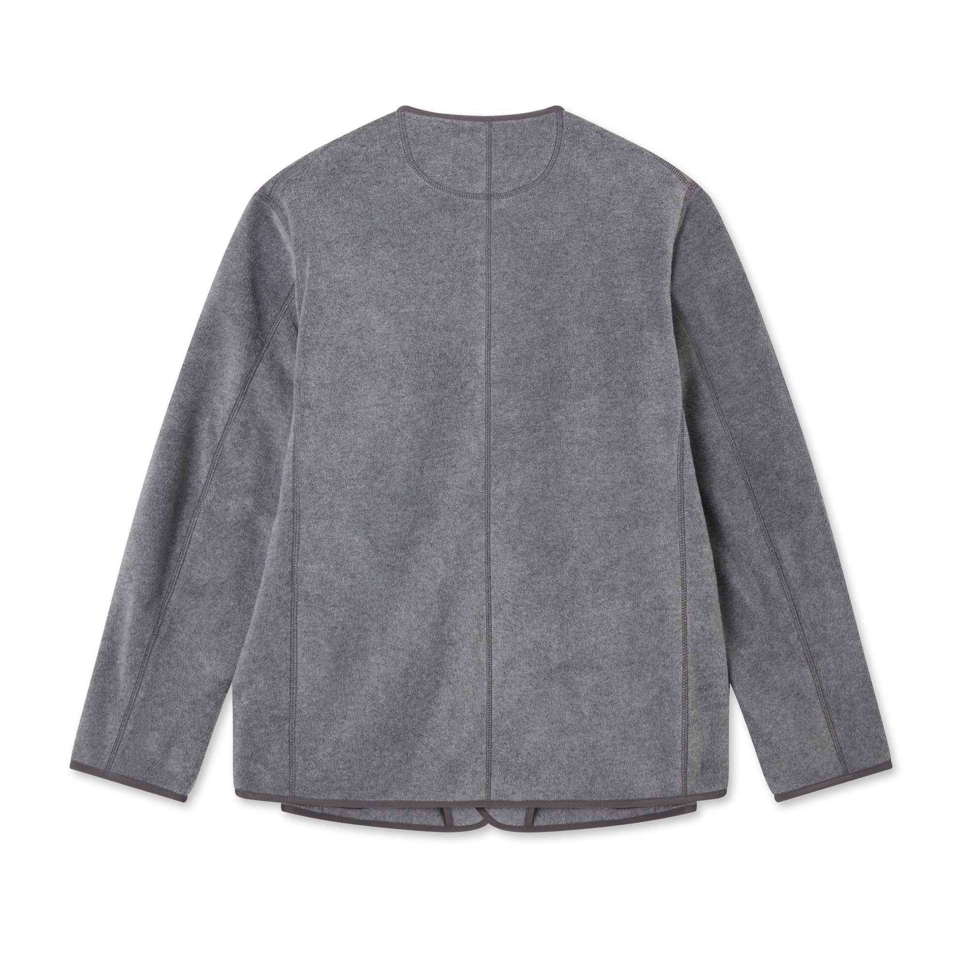 Danton: Collarless Fleece Jacket (Grey) | DSML E-SHOP